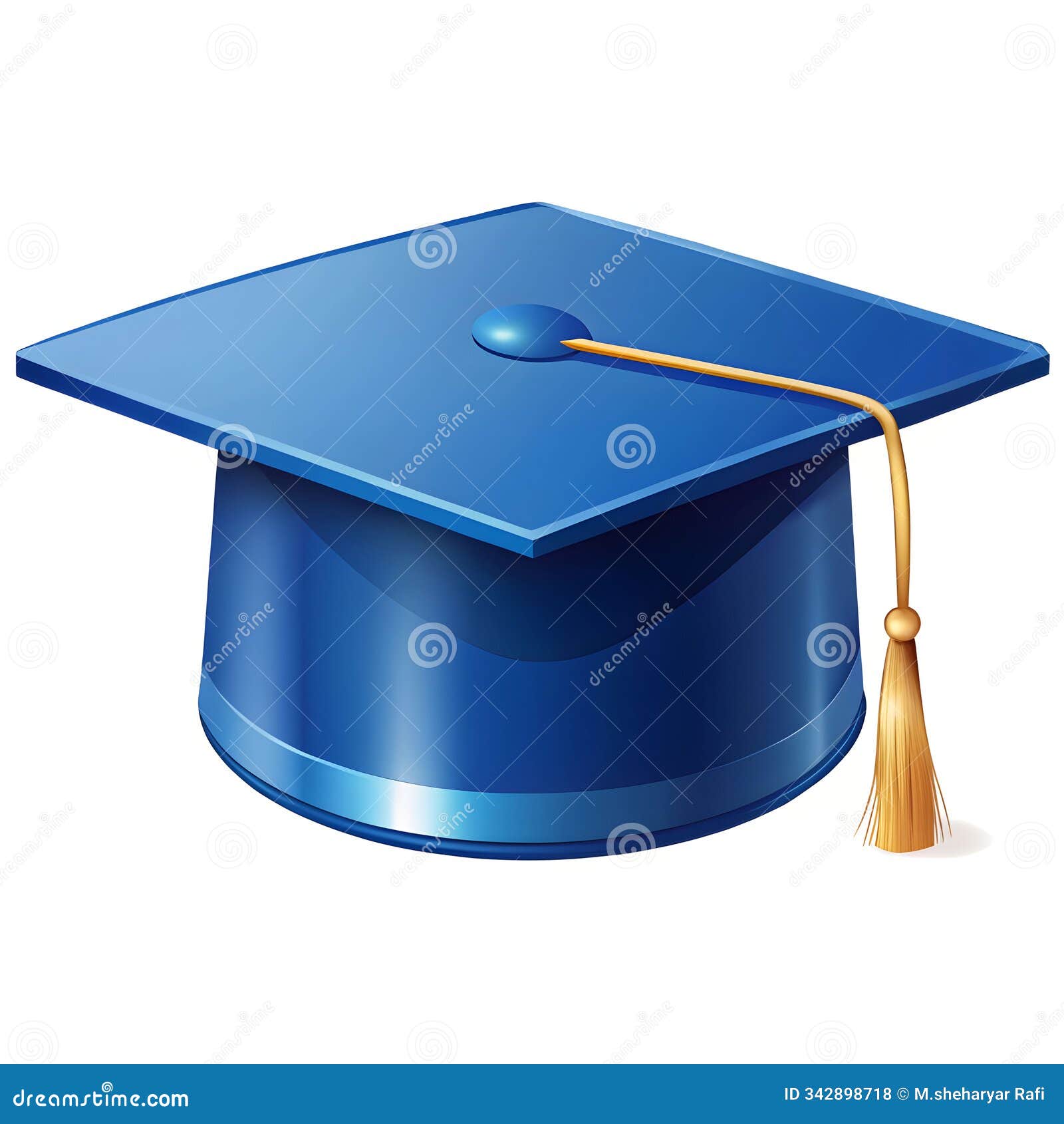 Free Vector Blue Graduation Cap Stock Illustration - Illustration of ...