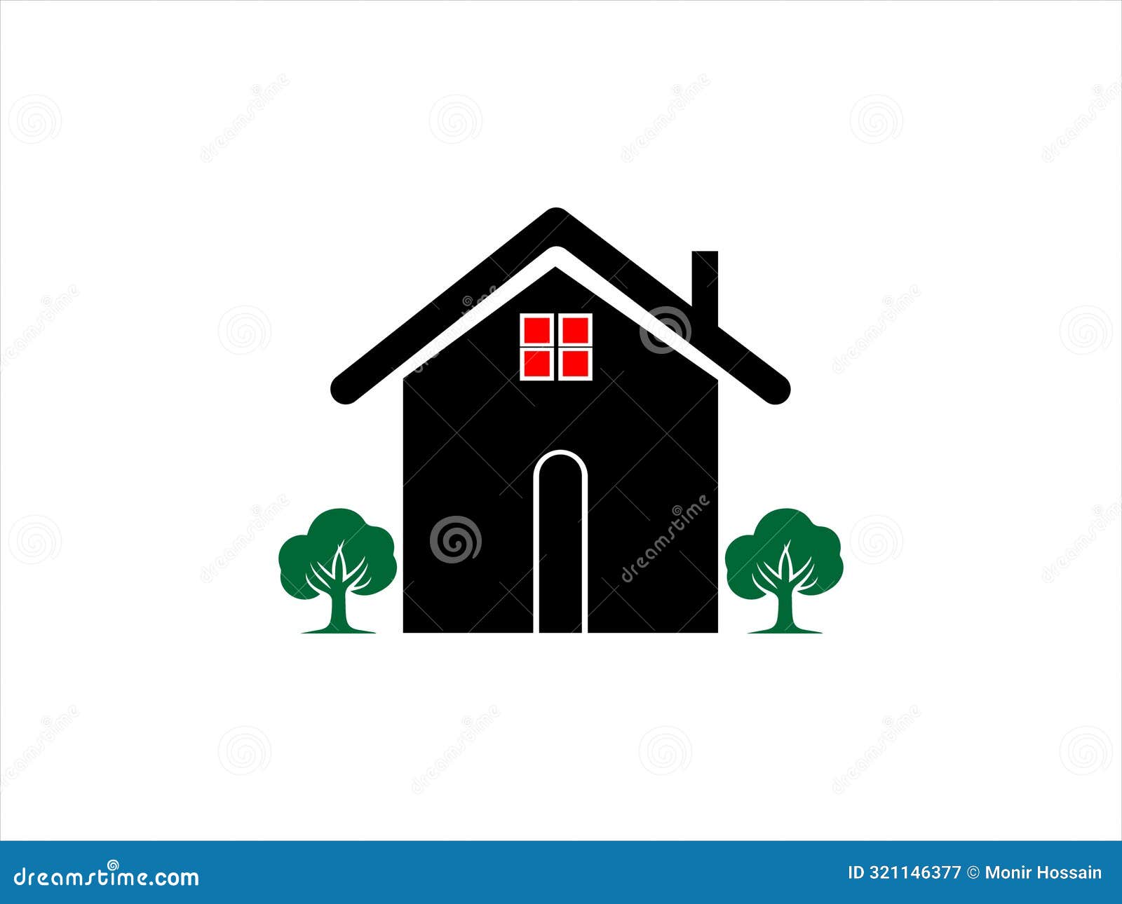 Simple house logo stock vector. Illustration of modern - 321146377