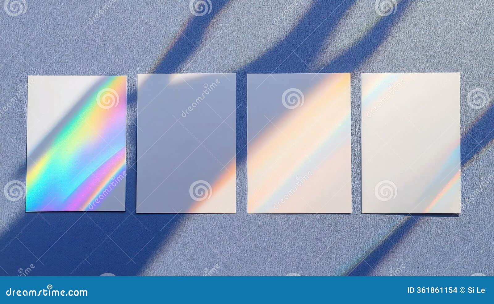 Empty White Rectangular Poster, Business Card, and Flyer Mockups with ...