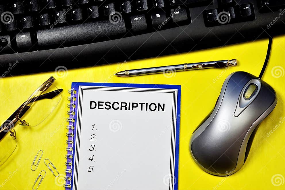 Description - Inscription of the Text in the Form of a Planning ...