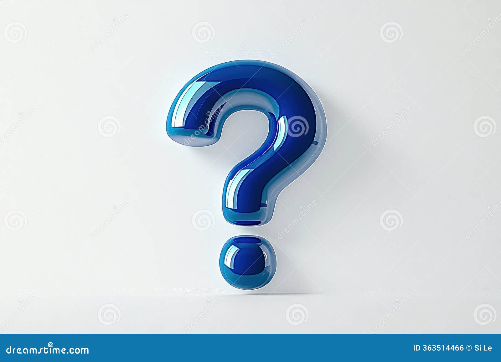 White And Blue Question Mark Icon On A Clean White Background Stock ...
