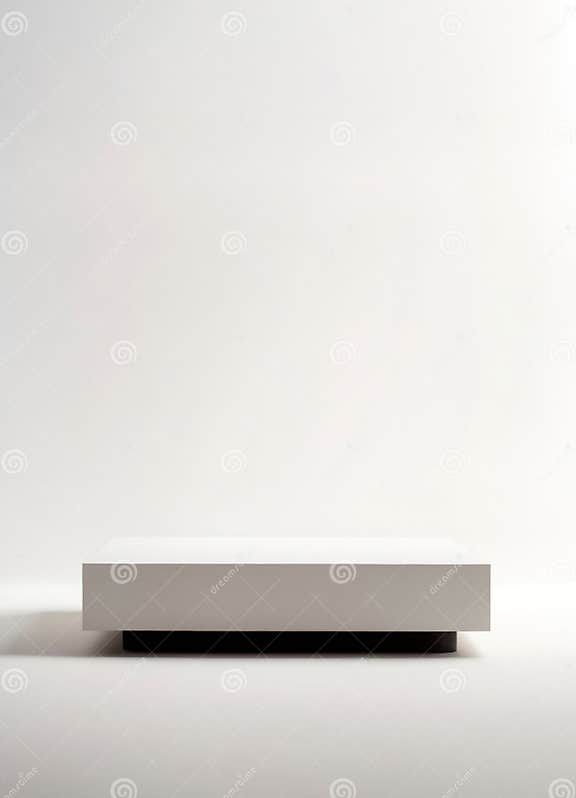 White Rectangular Low for Product Display - on a Light Background Stock ...