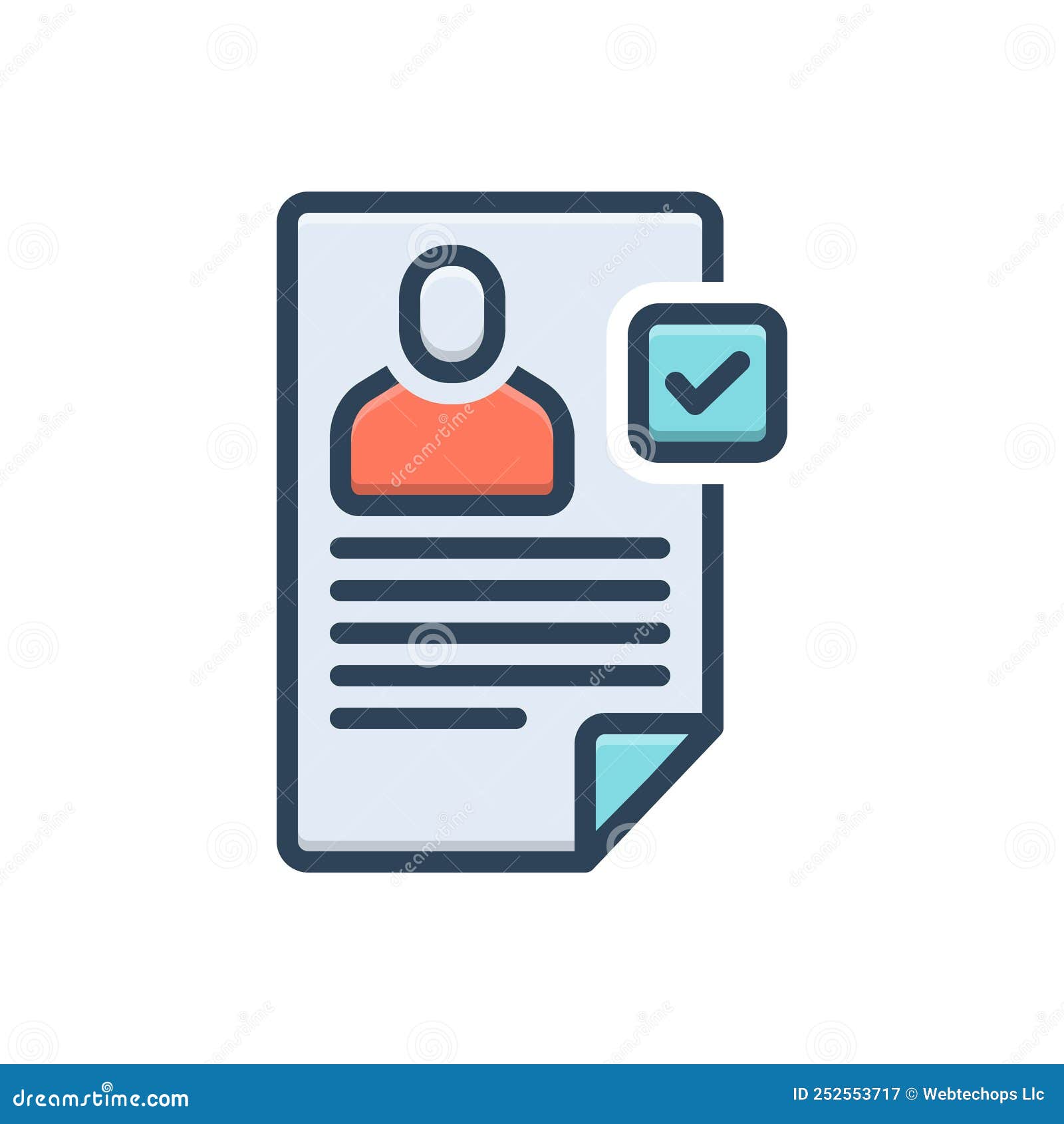 Color Illustration Icon for Descriptions, Statement and Biography Stock ...