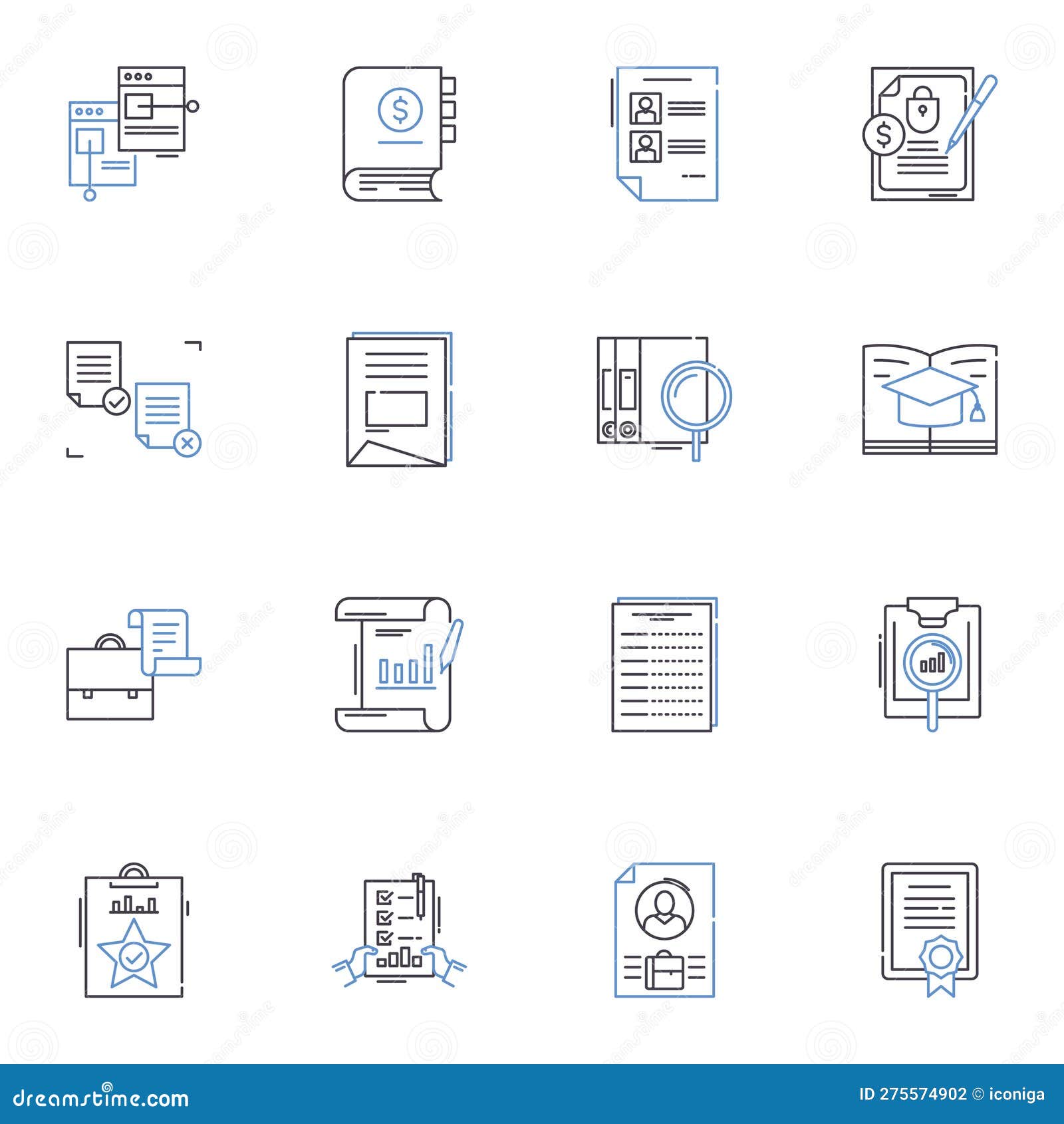 Descriptions Line Icons Collection. Vivid, Unique, Imaginative ...