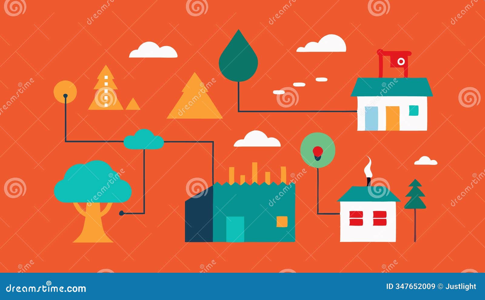 Scenario Simple Icon Collection Set On White Background Color Cartoon ...