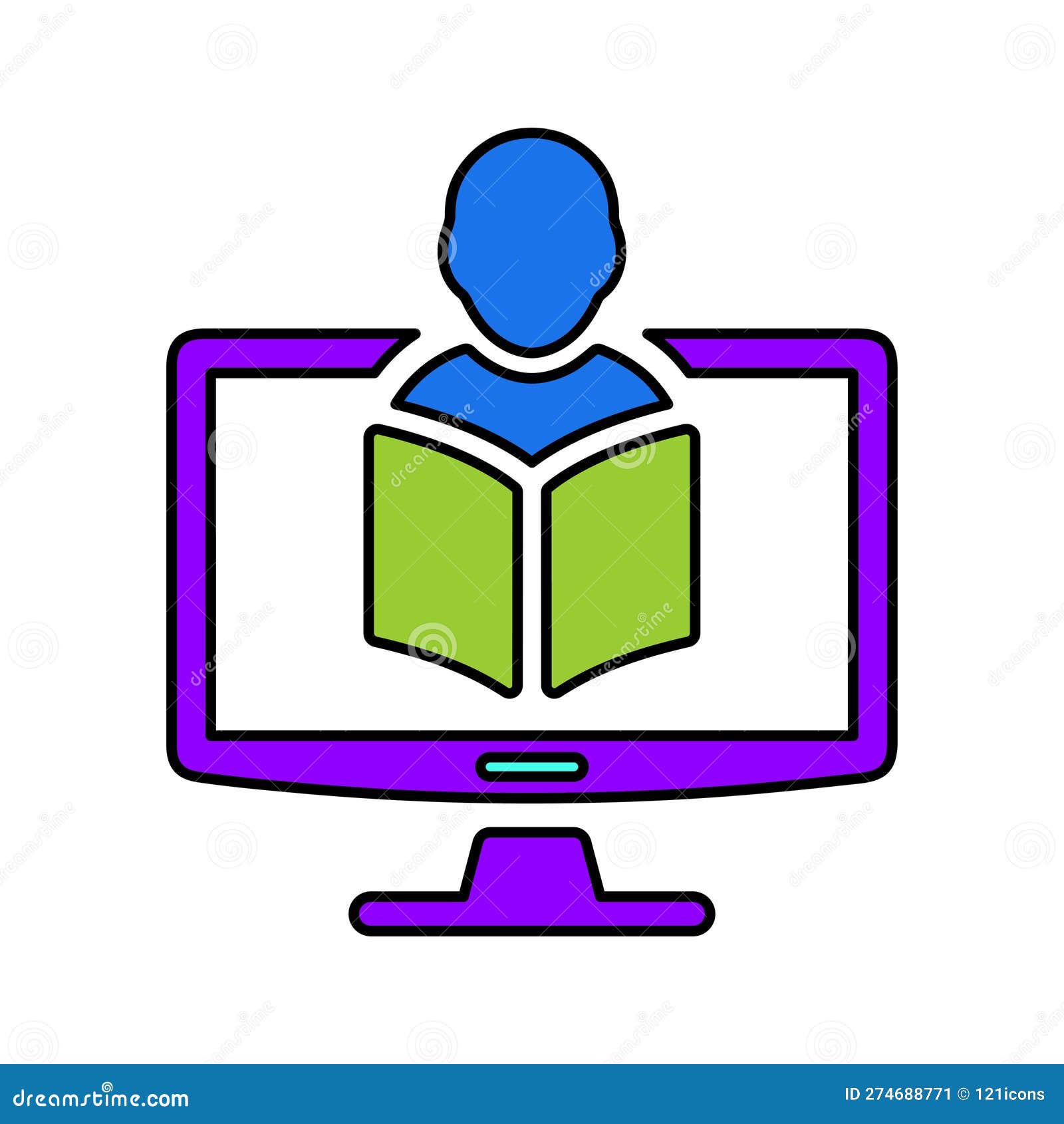 Descriptor, Expositor, Narrator Icon Stock Illustration - Illustration ...