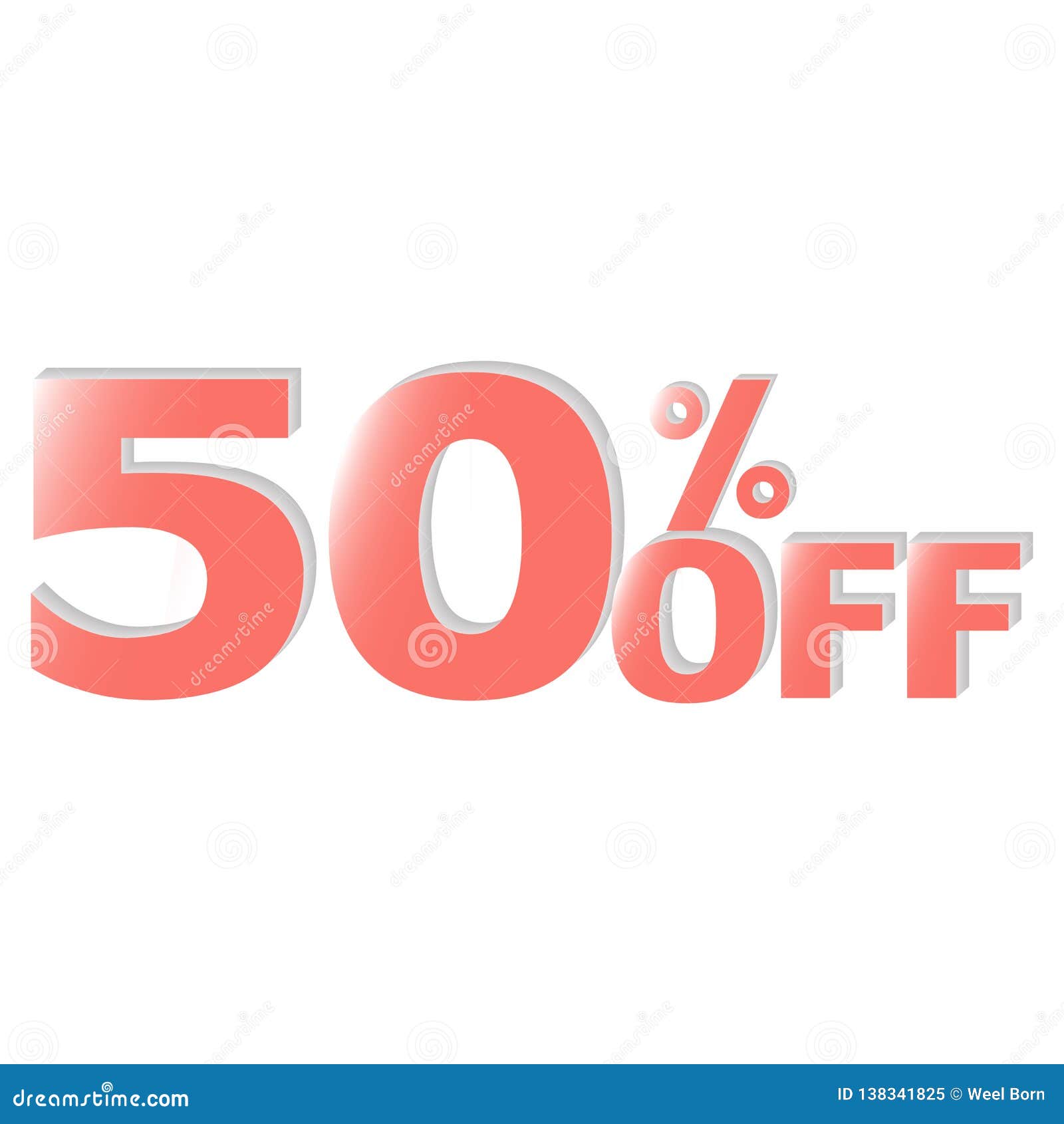 Descuento de las letras 3D stock de ilustración. Ilustración de ...