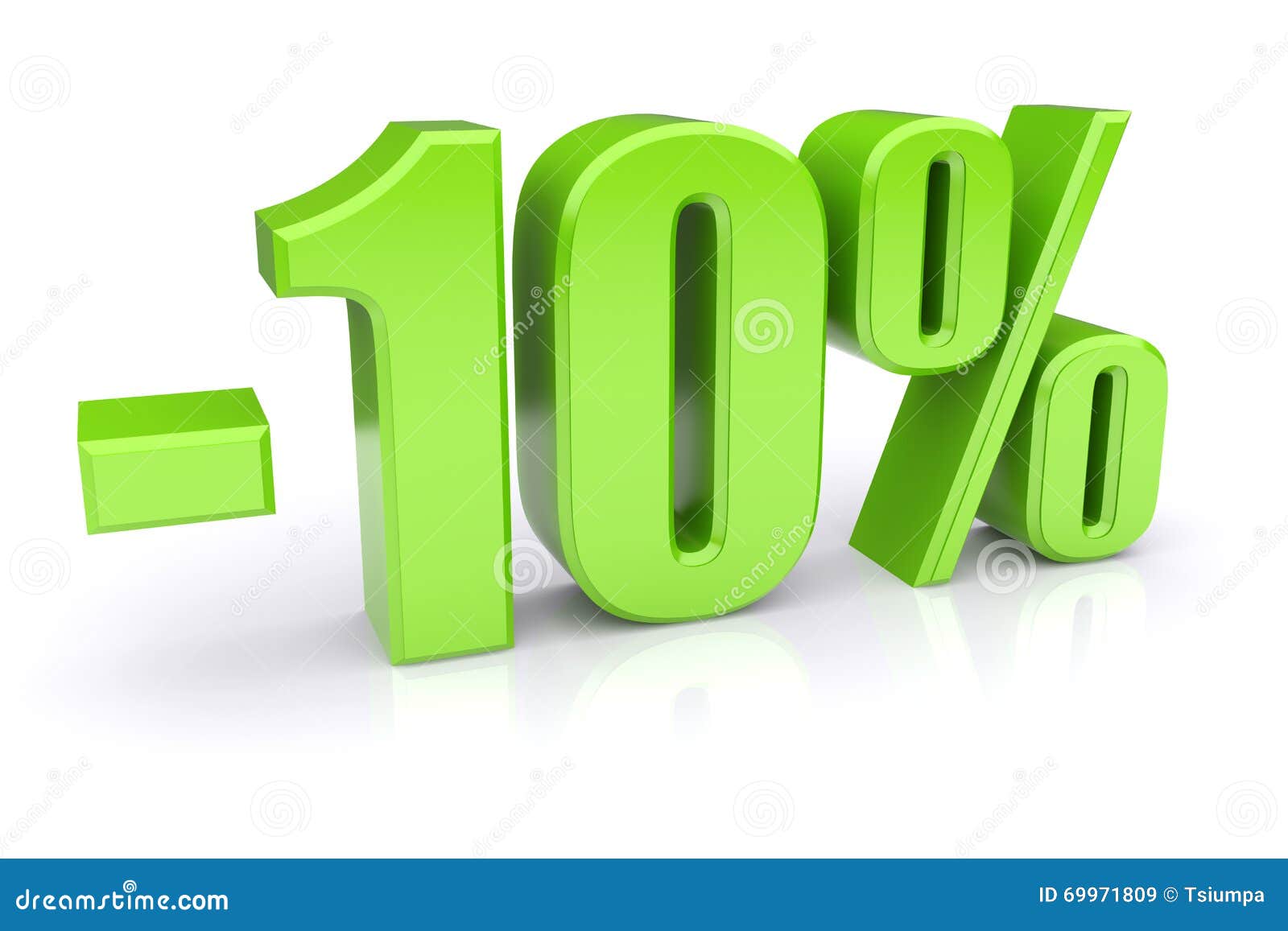 Descuento Del 10% En Un Blanco Stock de ilustración - Ilustración de ...