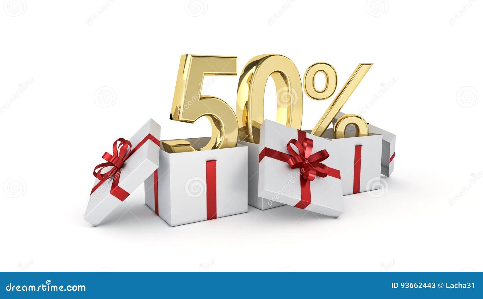 Descuento Del 50 Por Ciento Stock de ilustración - Ilustración de ...