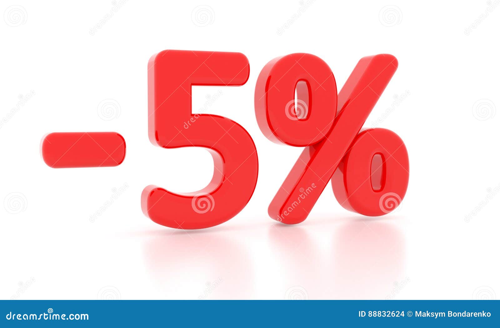 Descuento El 5 Por Ciento 3d El 5% Stock de ilustración - Ilustración de oferta, mercado: 88832624