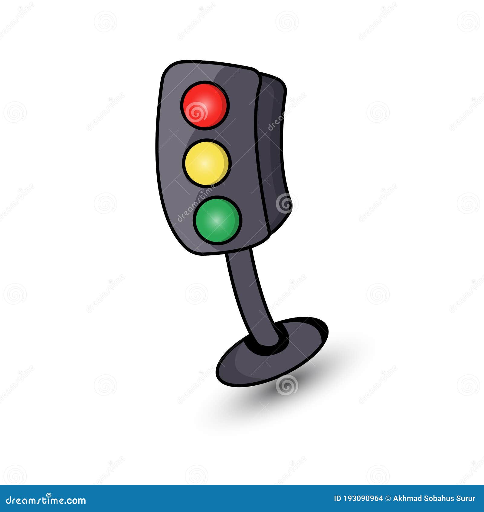 Desenho Animado Com Semáforo. Vetor De Design Ilustração do Vetor ...