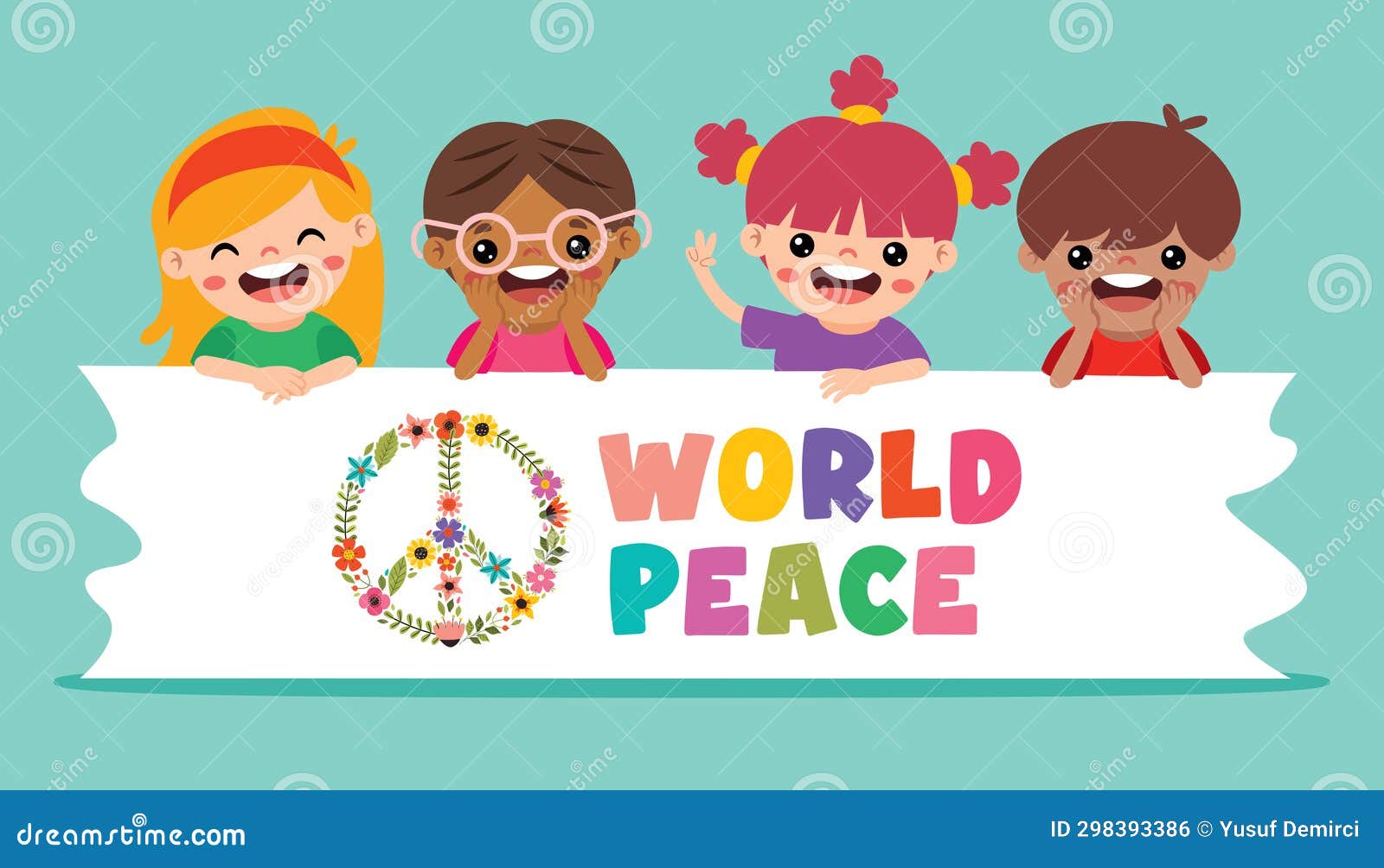 Desenho Animado Com Sinal De Paz Ilustração Stock - Ilustração de ...