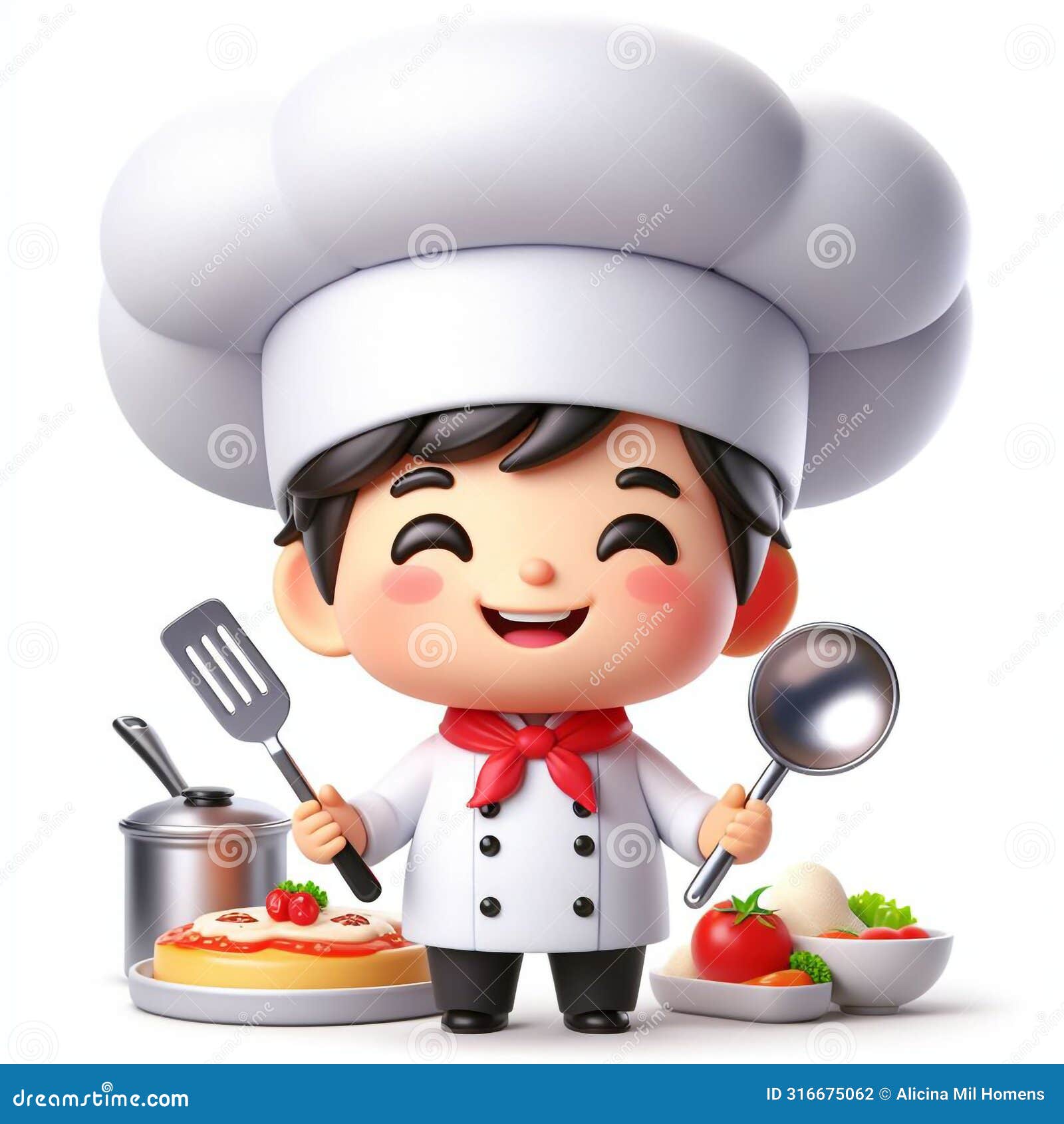 Desenho Animado Da Cozinha De Chef Ilustração Stock - Ilustração de ...