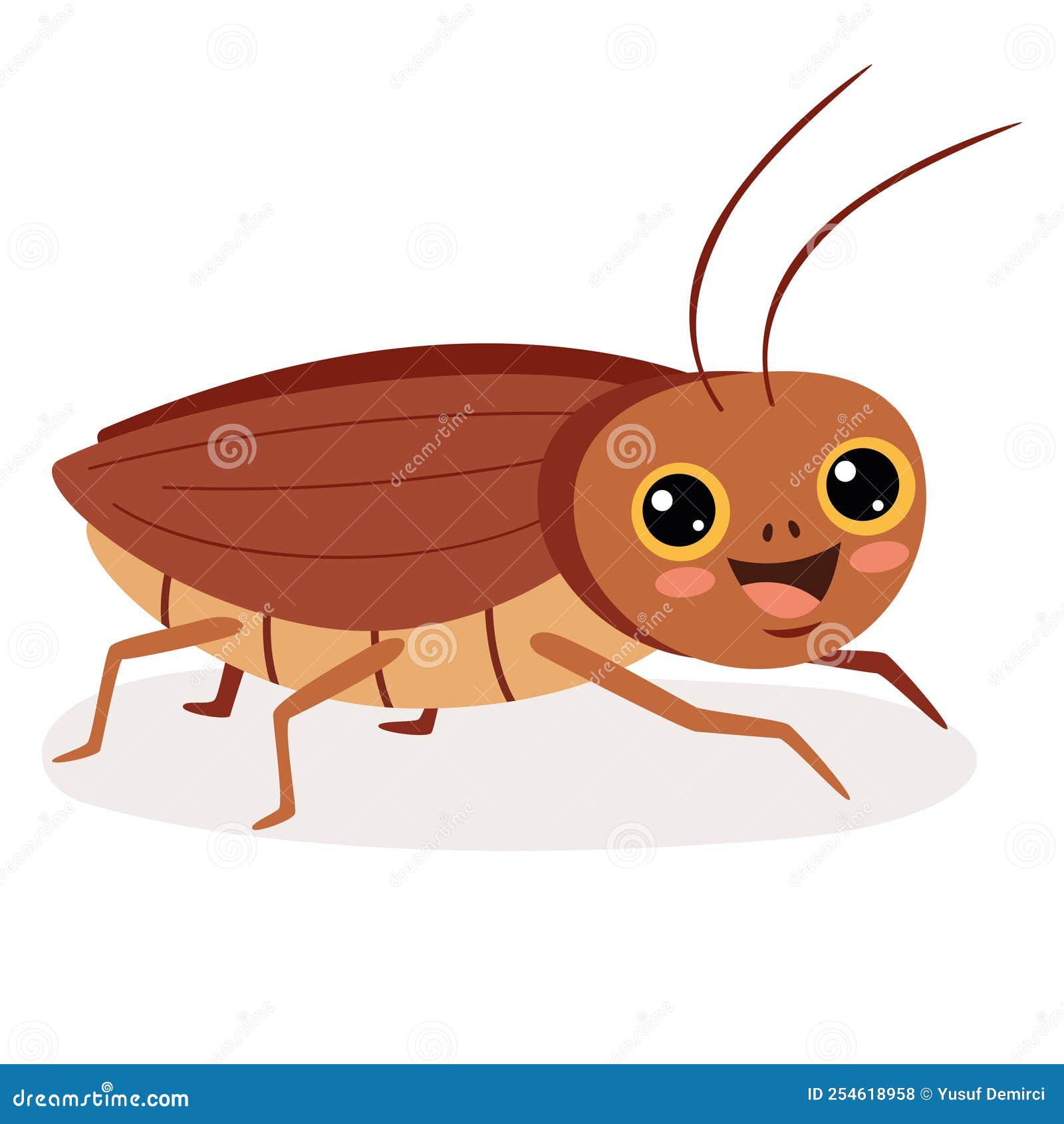 Desenho Animado De Barata Isolada Ilustração Stock - Ilustração de ...