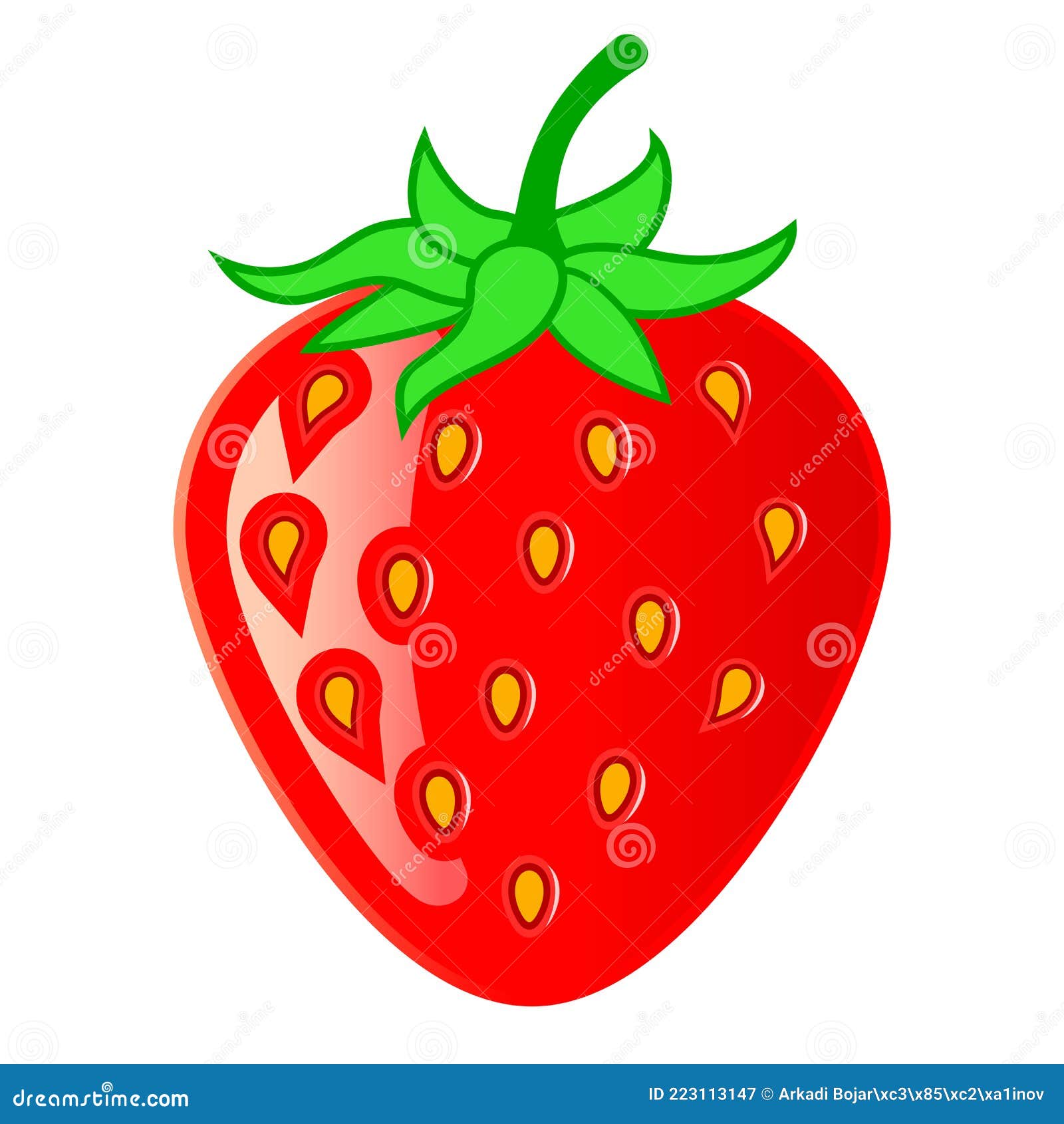 Desenho animado de morango ilustração do vetor. Ilustração de vermelho ...