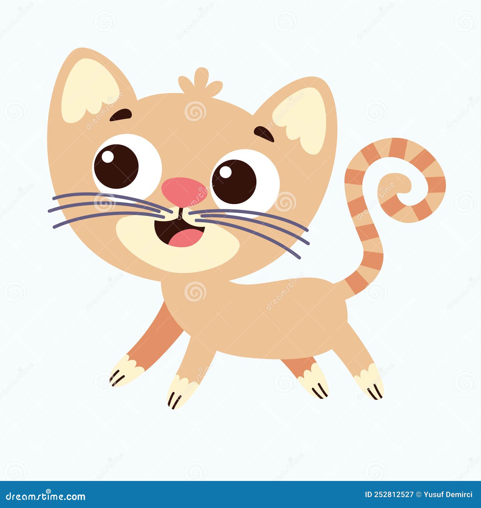 Desenho animado de um gato ilustração do vetor. Ilustração de gato ... Desenho animado de um gato ilustração do vetor. Ilustração de gato ...