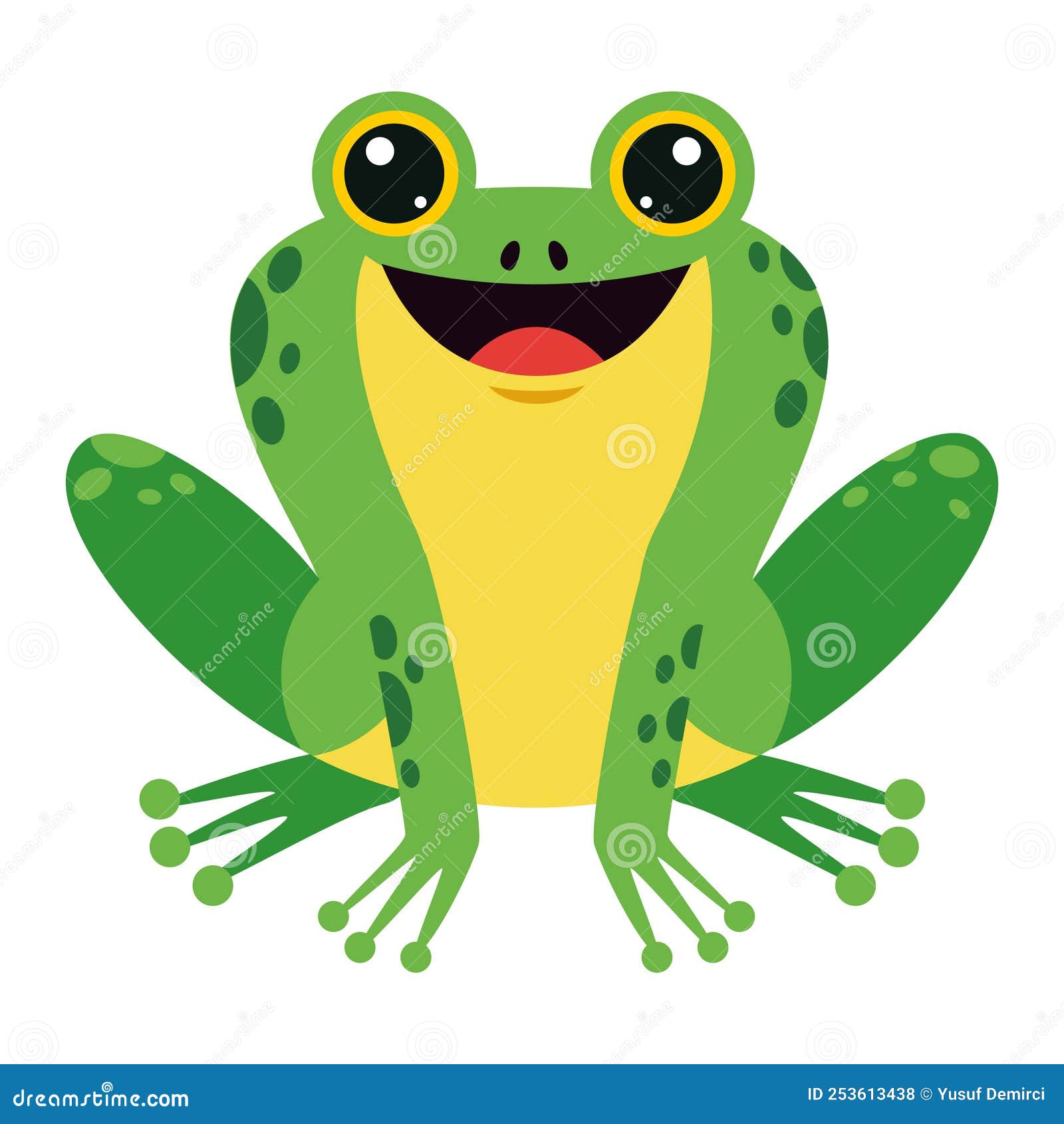 Desenho animado de um sapo ilustração stock. Ilustração de verde ...