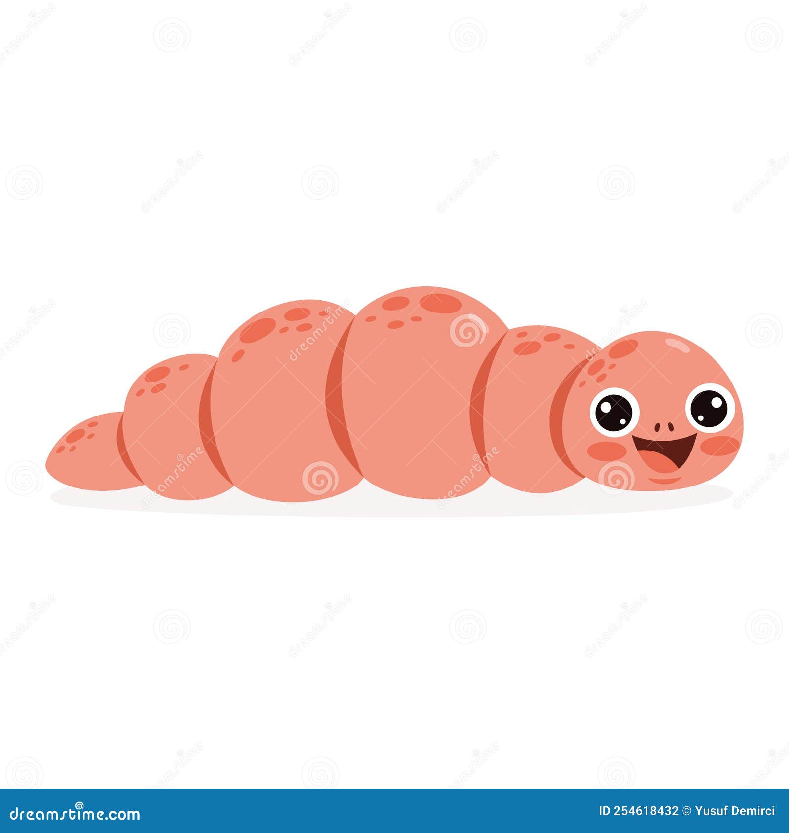 Desenho Animado De Um Verme Ilustração do Vetor - Ilustração de insetos ...