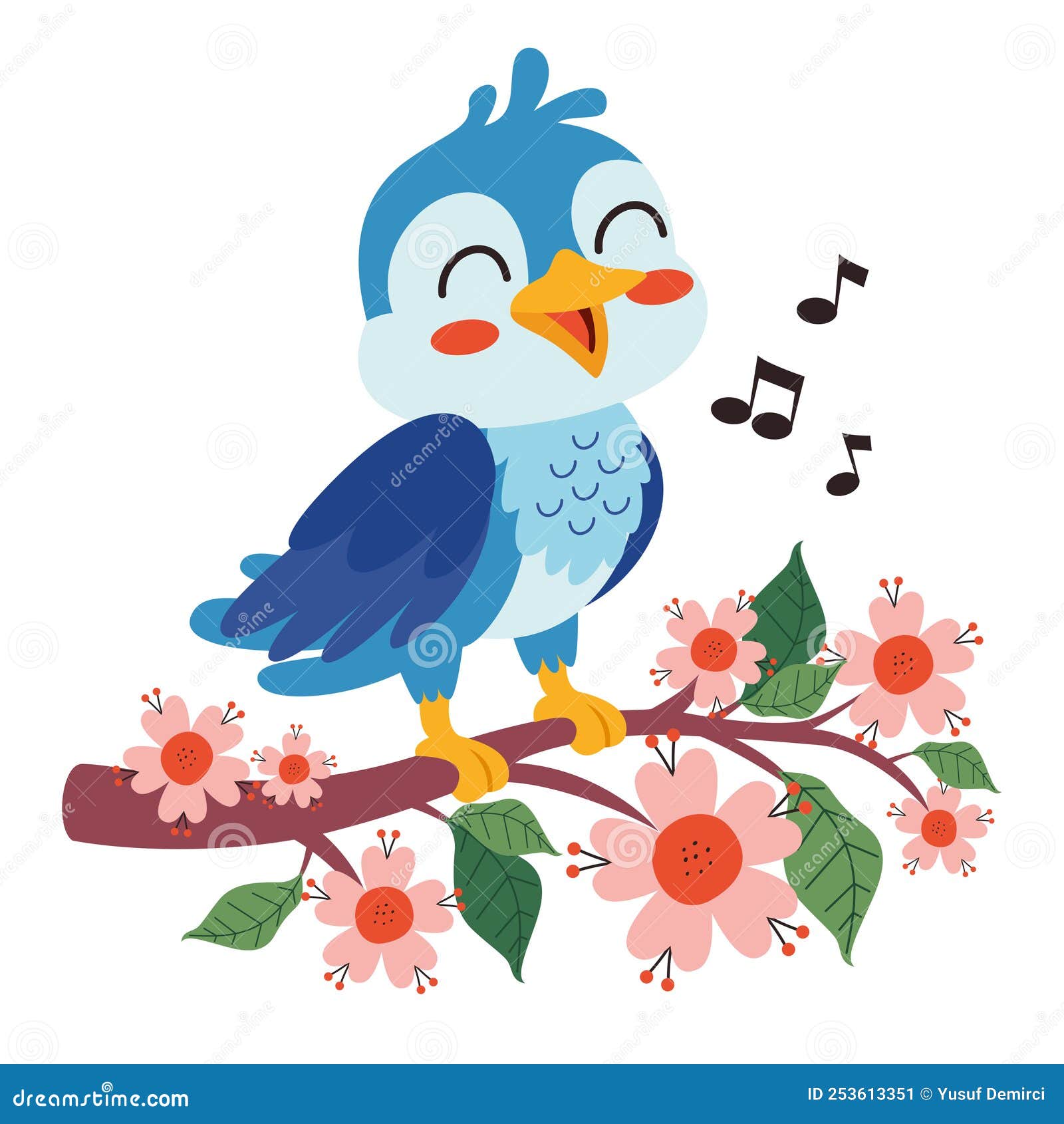 Desenho animado de uma ave ilustração stock. Ilustração de isolado ...