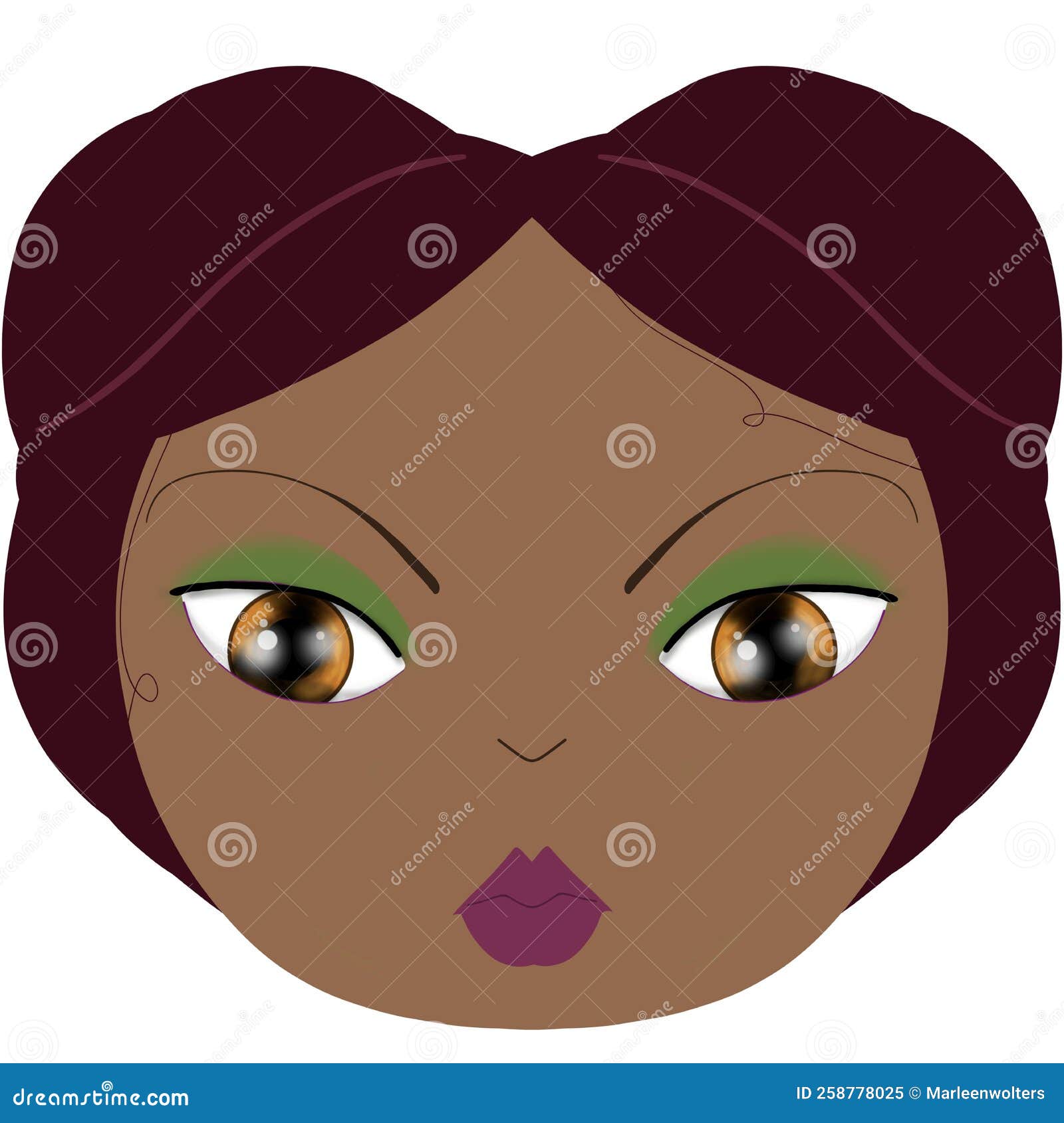 Desenho Animado De Uma Senhora Imagem de Stock - Ilustração de beleza ...