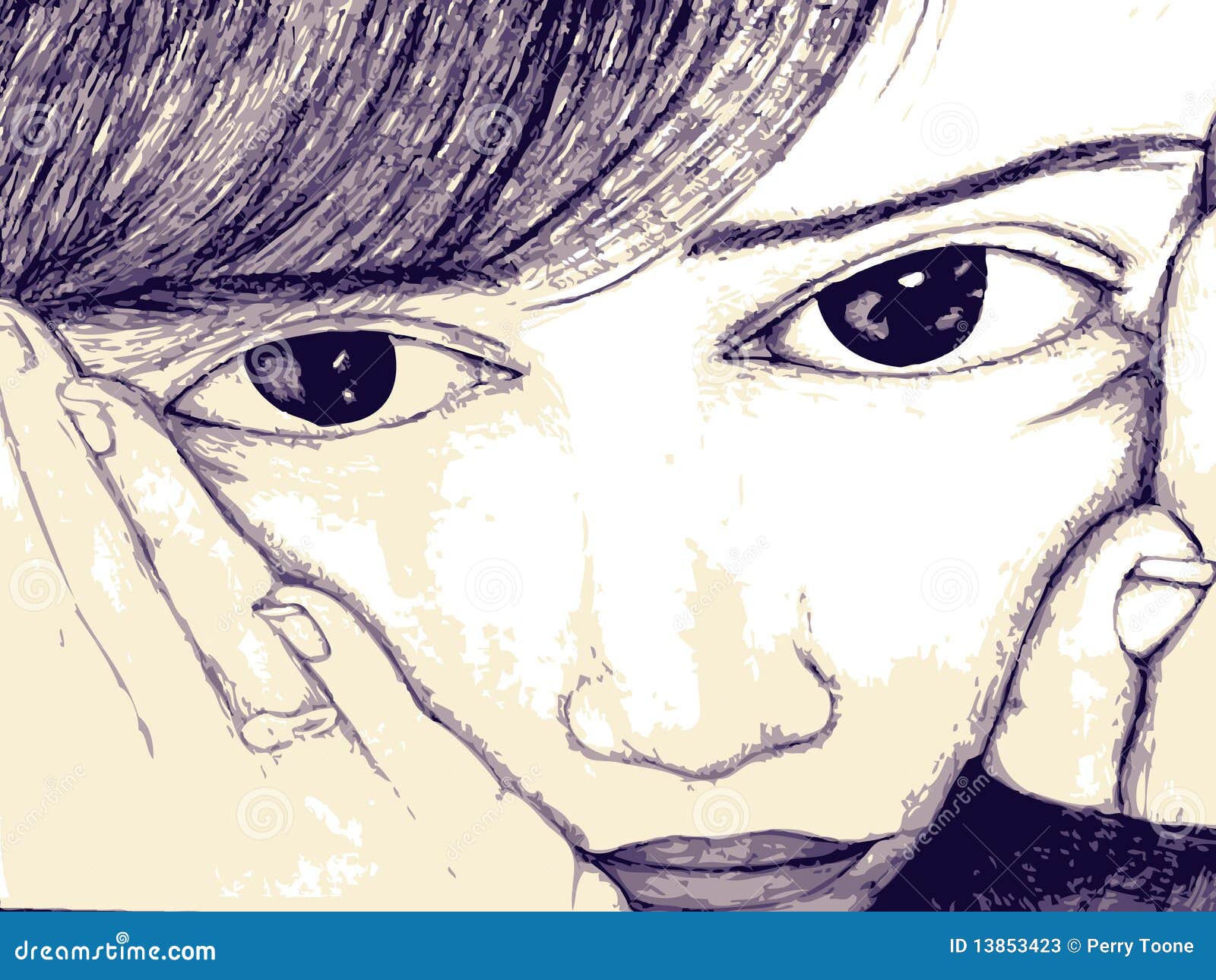 Desenho da face ilustração do vetor. Ilustração de desenho - 13853423