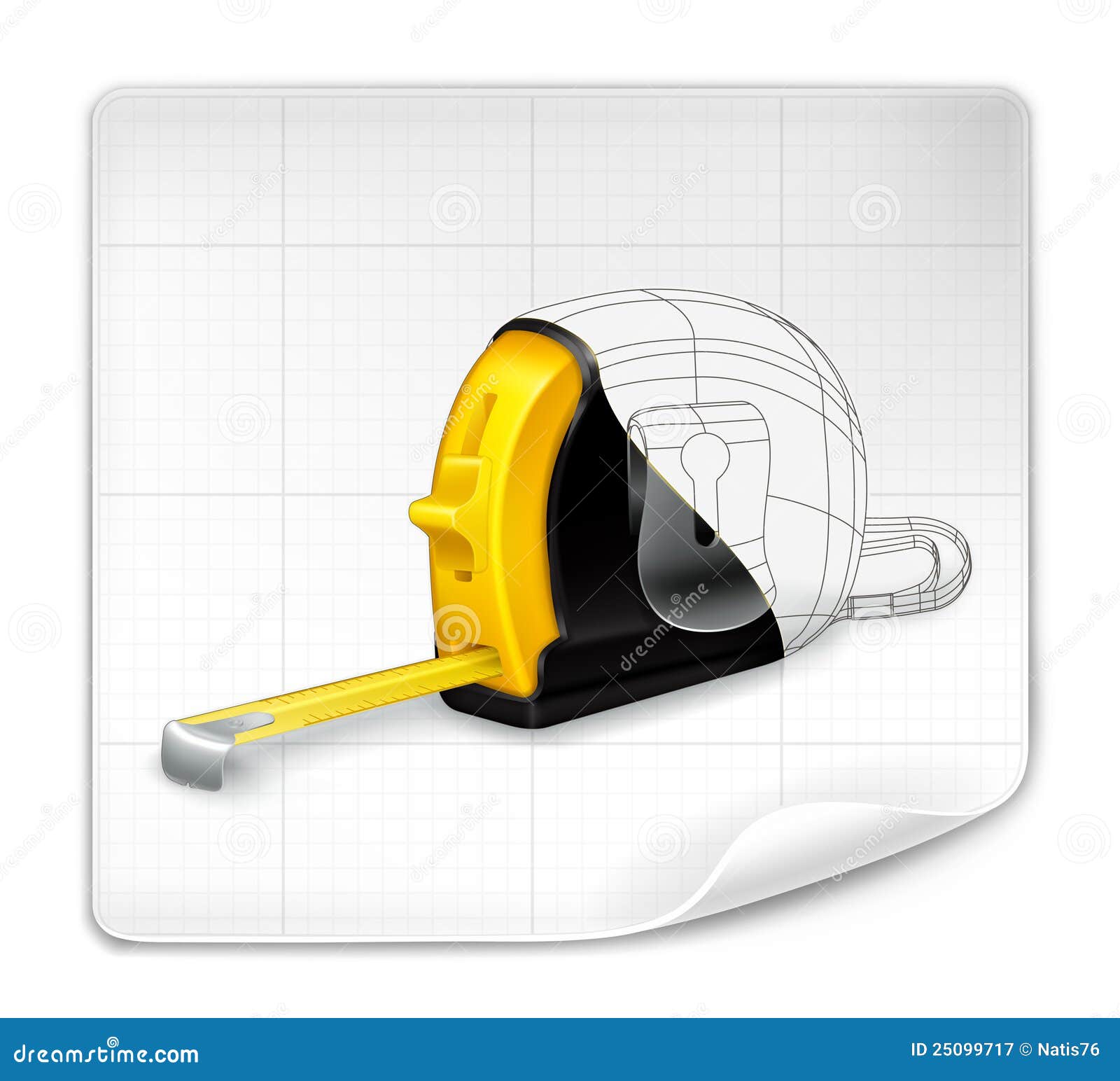 Desenho da medida de fita ilustração do vetor. Ilustração de conceito ...