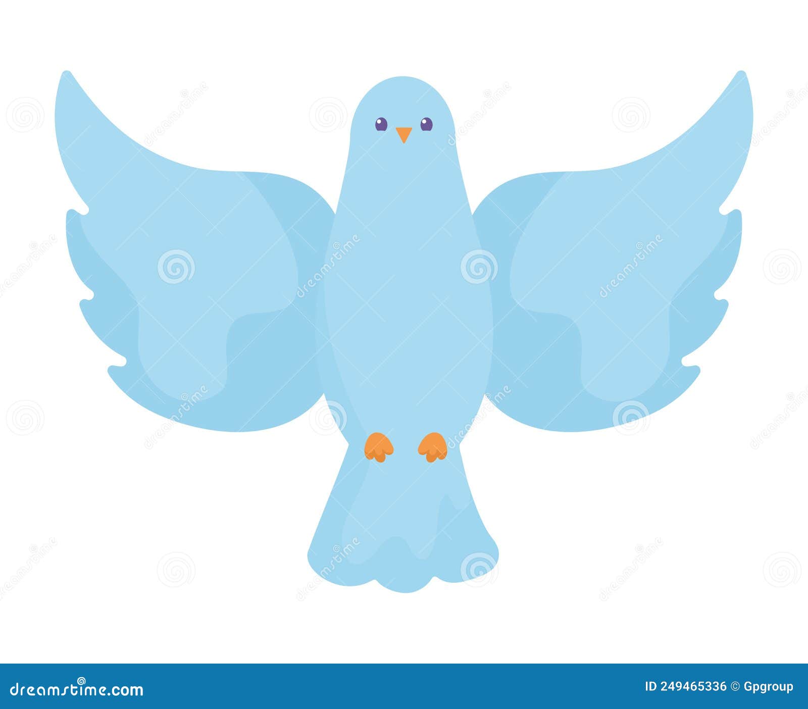 Desenho da pomba azul ilustração do vetor. Ilustração de elegância ...