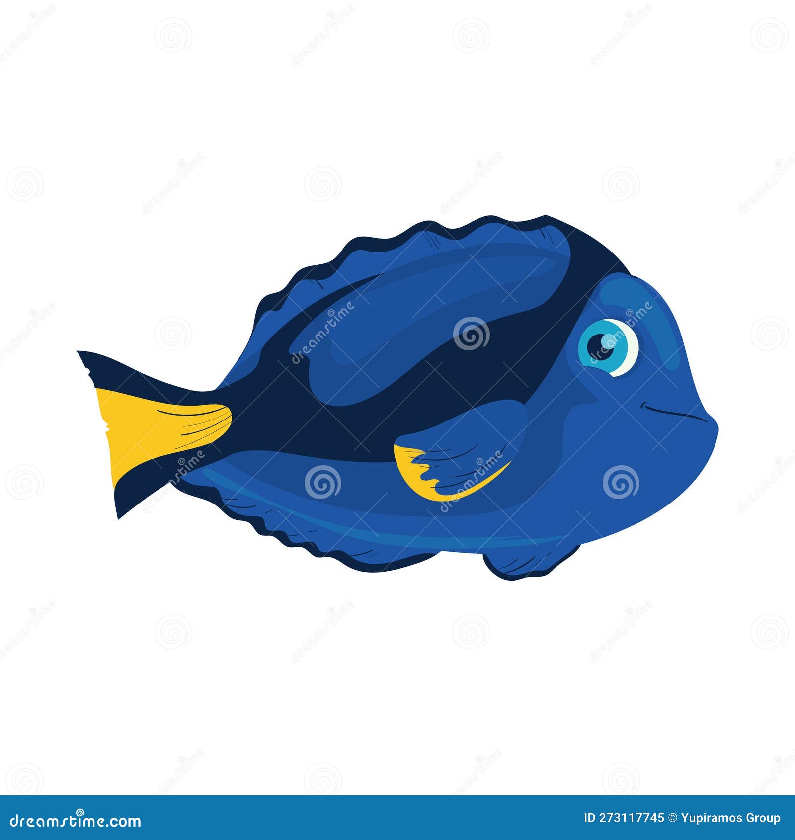 Desenho de peixe azul ilustração do vetor. Ilustração de projeto ...