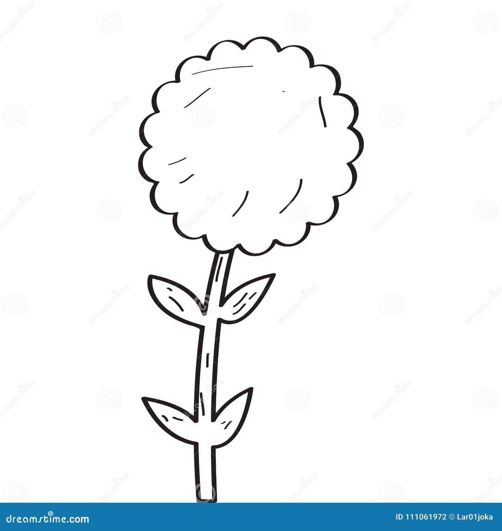 Desenho de uma flor ilustração do vetor. Ilustração de flor - 111061972