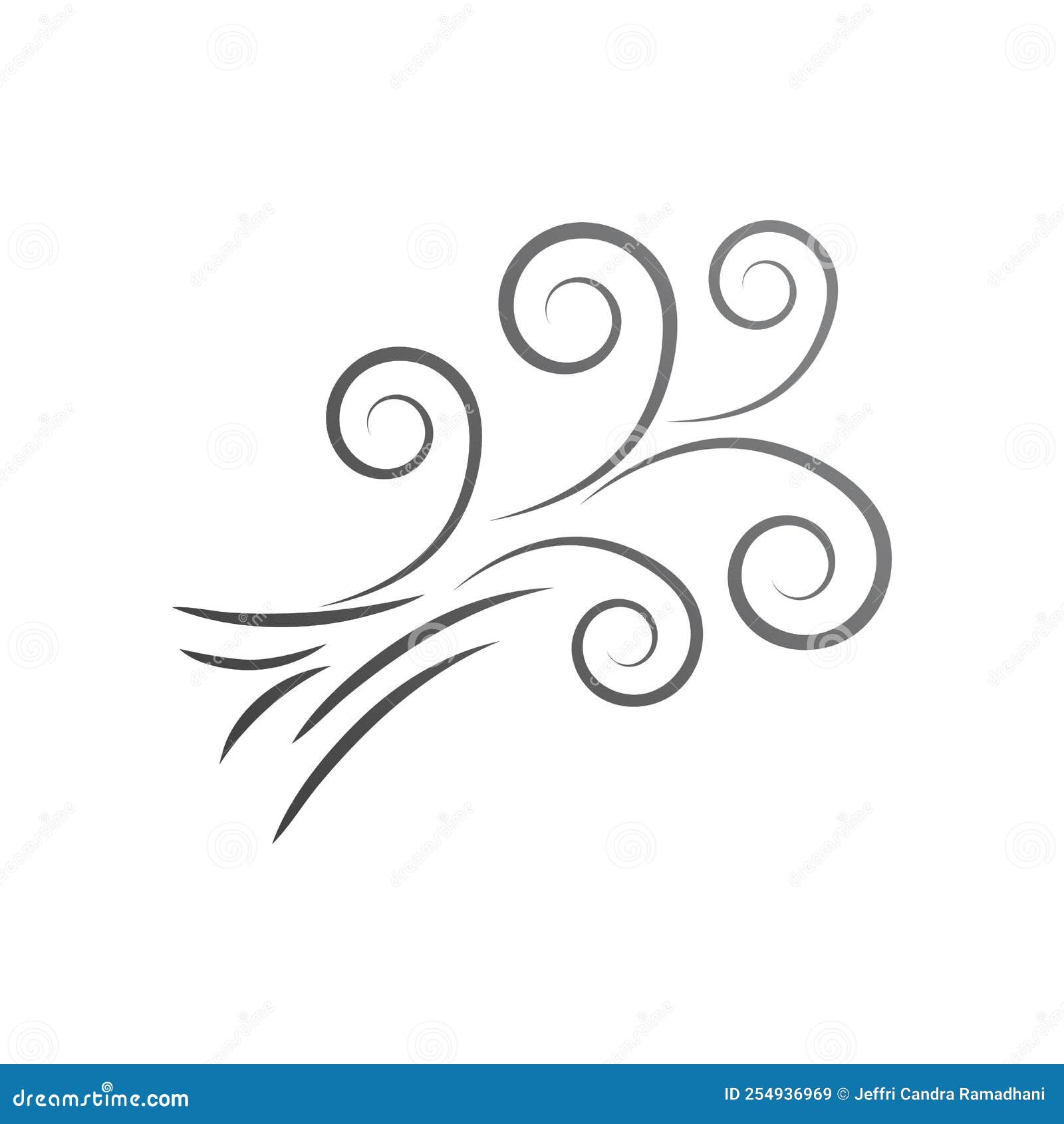 Desenho De Vetor De ícone De Vento Ilustração do Vetor - Ilustração de ...