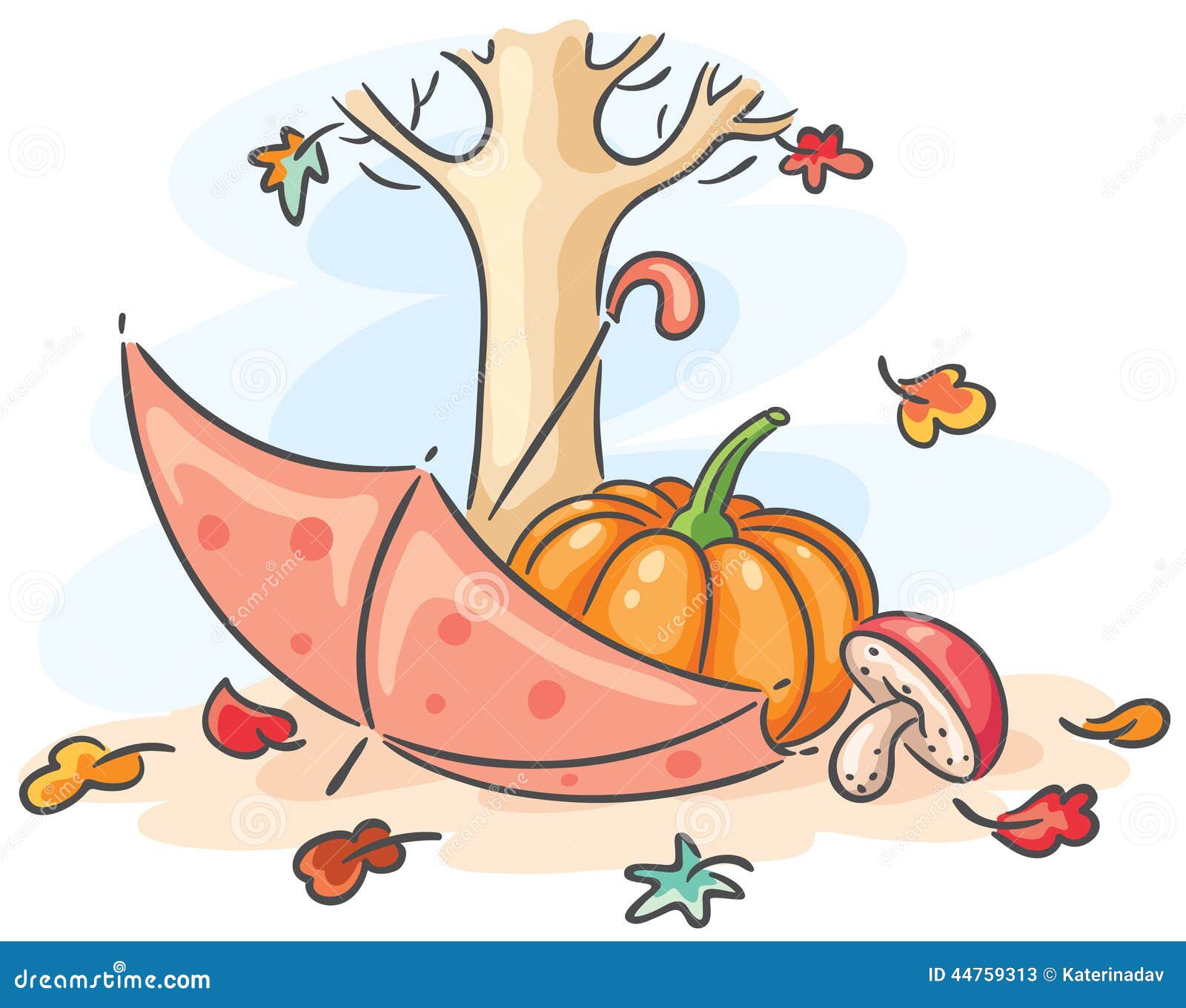 Desenho do outono ilustração do vetor. Ilustração de cartoon - 44759313