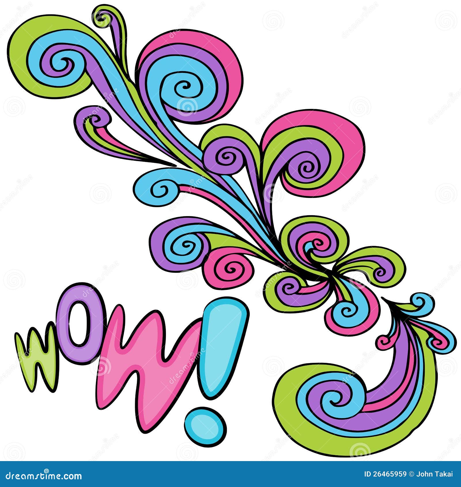 Desenho Do Redemoinho Do Wow Ilustração do Vetor - Ilustração de texto ...