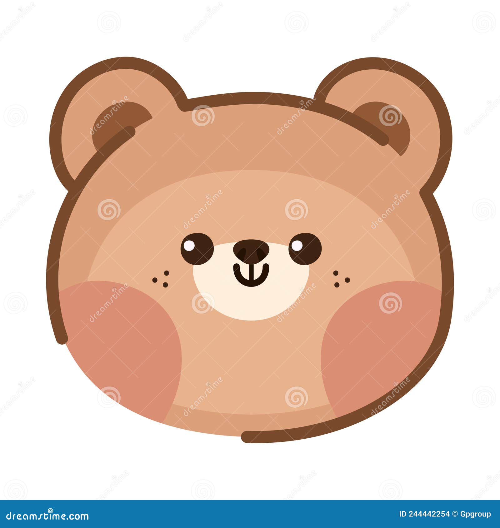 Desenho do rosto do urso ilustração do vetor. Ilustração de infância ...