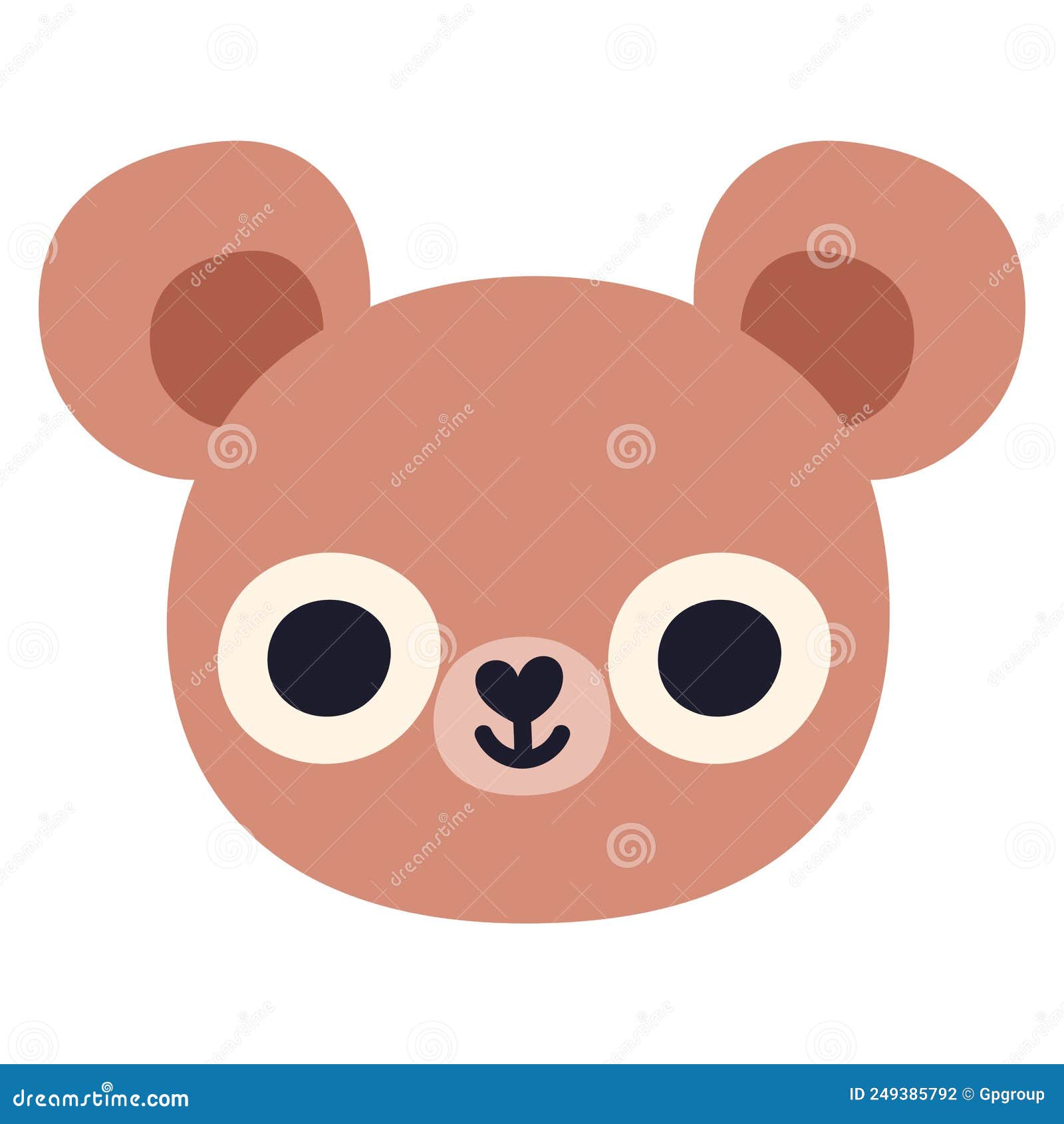 Desenho do rosto do urso ilustração do vetor. Ilustração de brinquedo ...