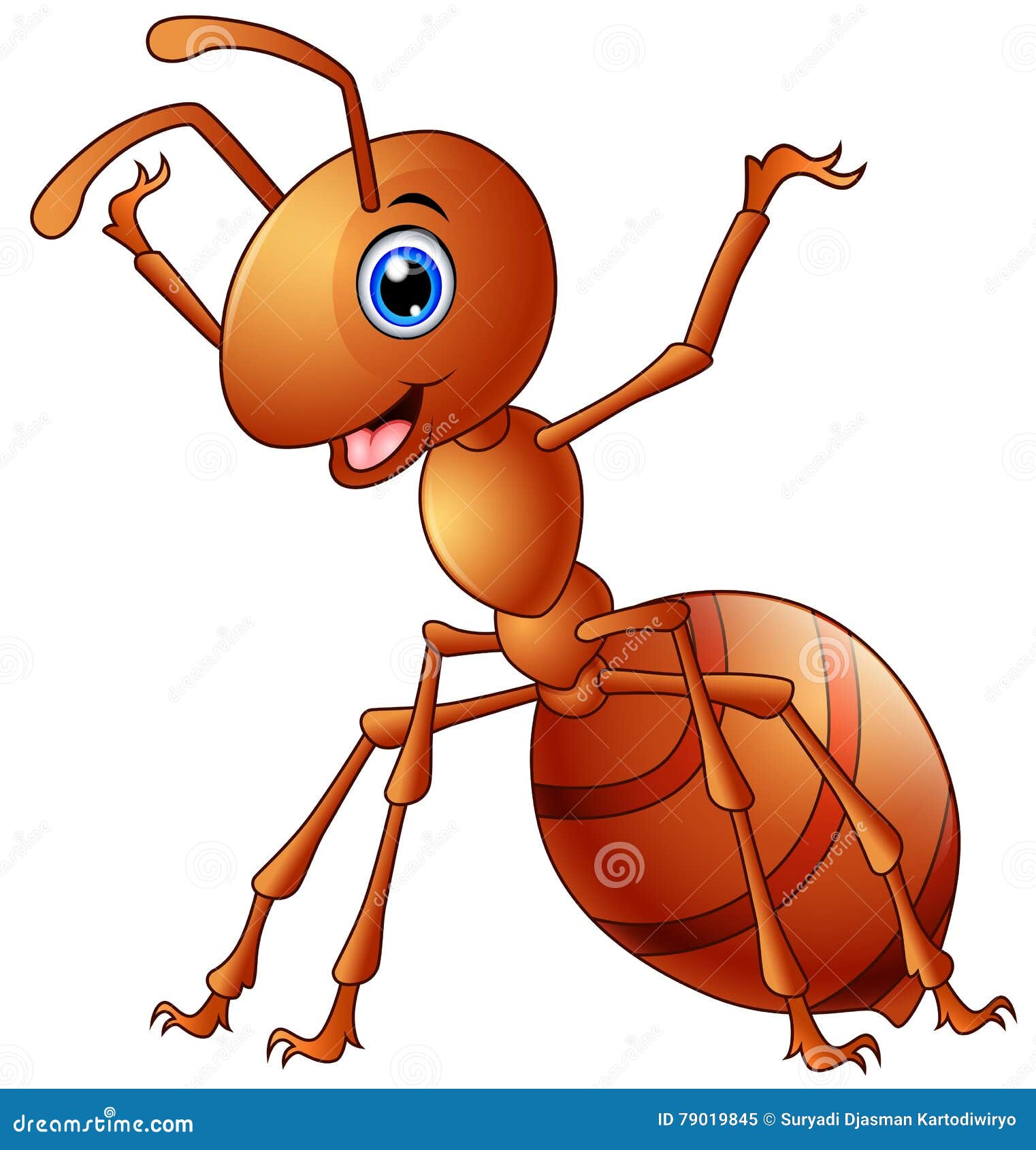 Desenhos Animados Bonitos Da Formiga Ilustração do Vetor - Ilustração ...