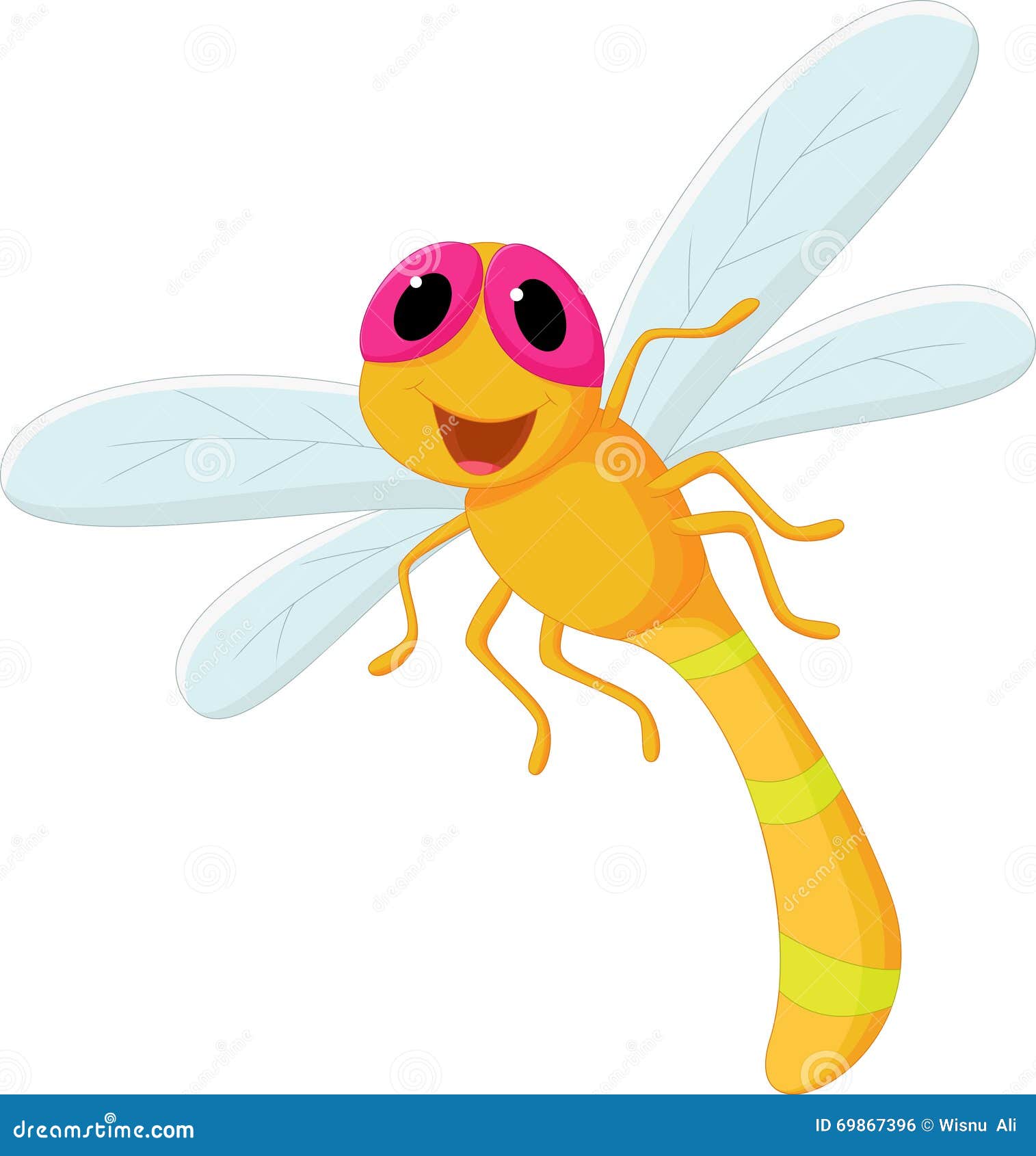Desenhos Animados Bonitos Da Libélula Ilustração do Vetor - Ilustração ...
