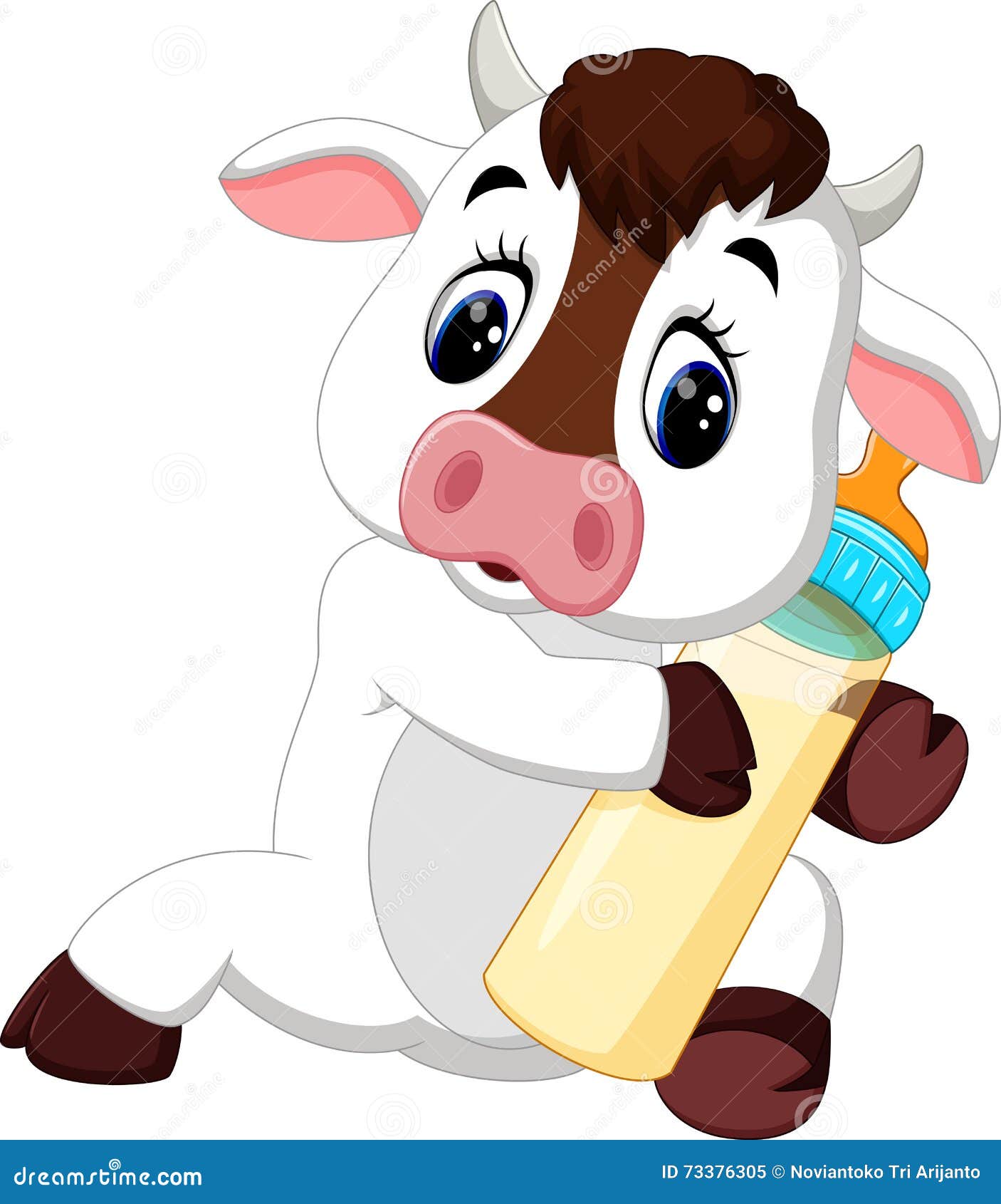 Desenhos Animados Bonitos Da Vaca Do Bebê Ilustração do Vetor ...