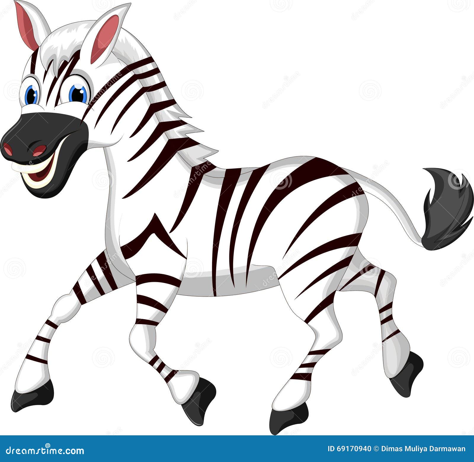 Desenhos Animados Bonitos Da Zebra Ilustração Stock - Ilustração de ...