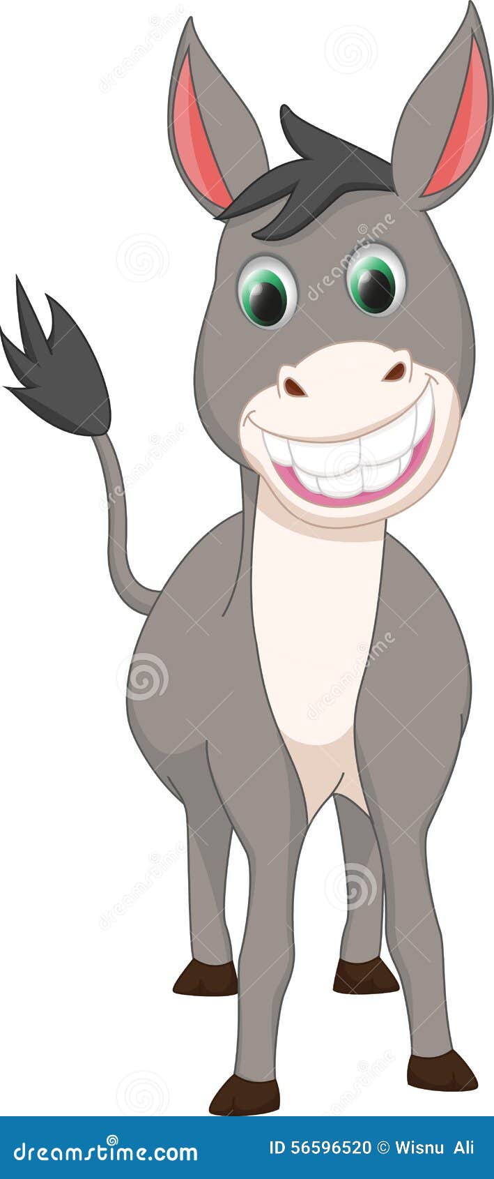 Desenhos Animados Bonitos Do Asno Ilustração do Vetor - Ilustração de ...