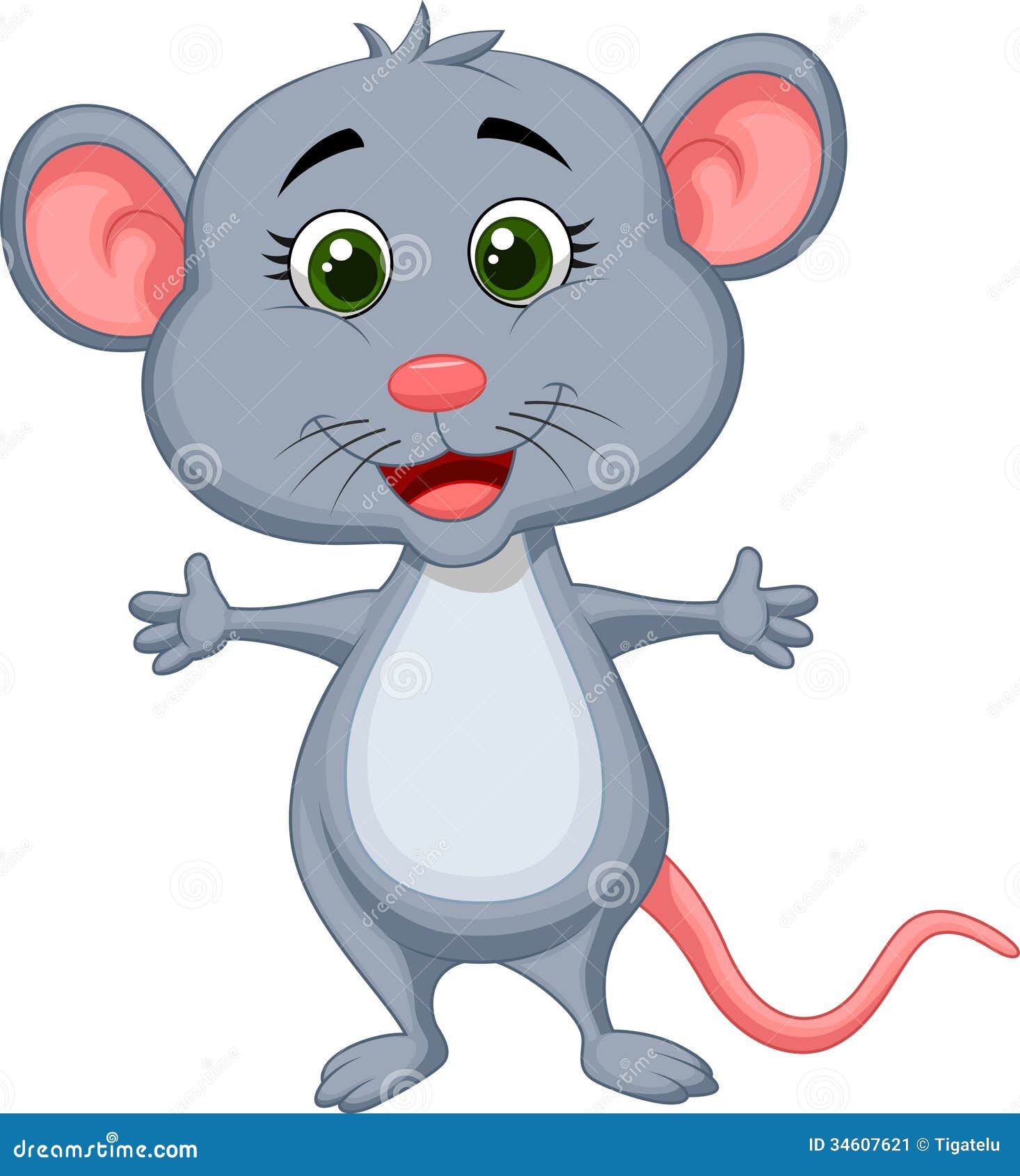 Desenhos Animados Bonitos Do Rato Ilustração do Vetor - Ilustração de ...