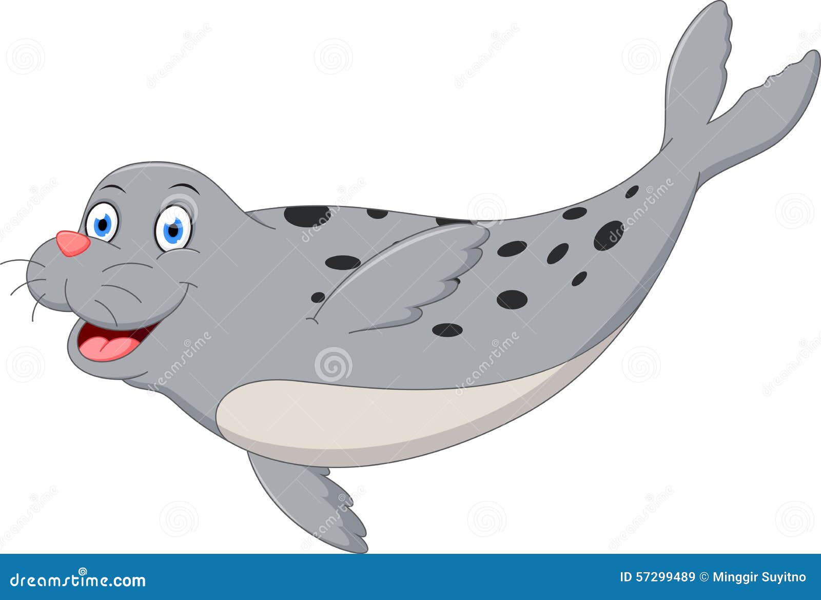 Desenhos Animados Bonitos Do Selo Ilustração do Vetor - Ilustração de ...