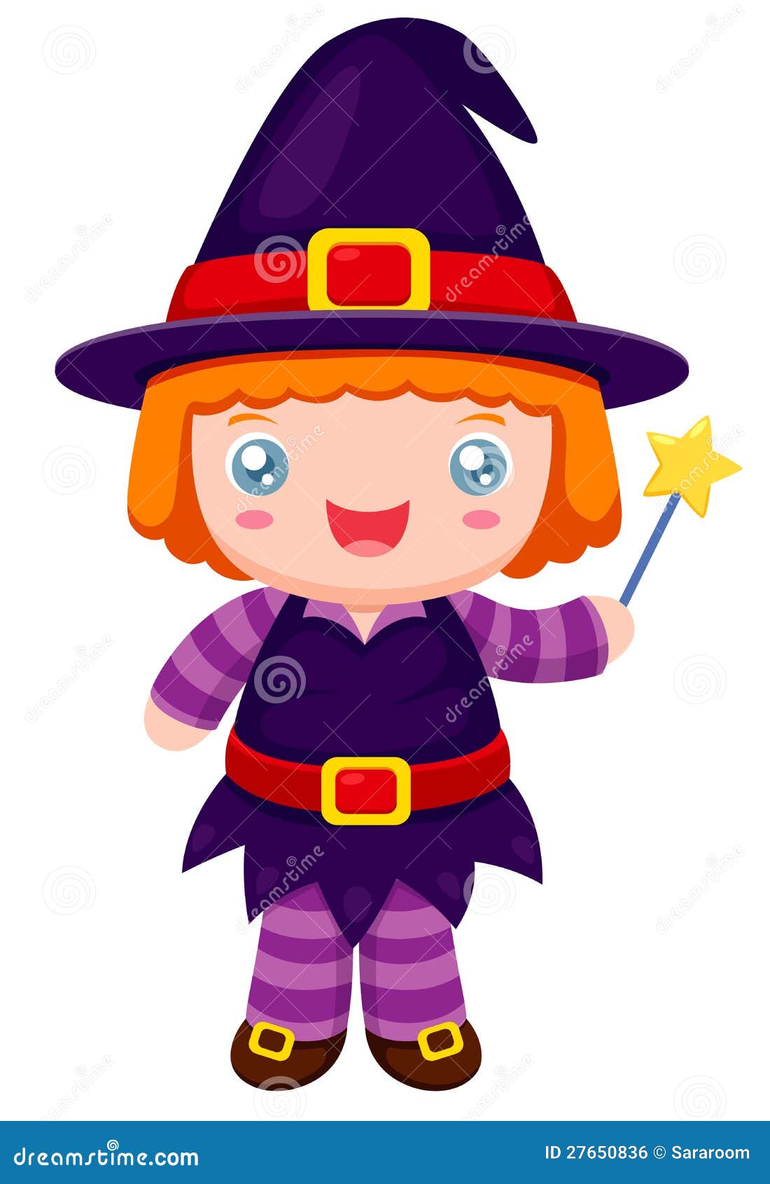 Desenhos animados da bruxa ilustração do vetor. Ilustração de ...