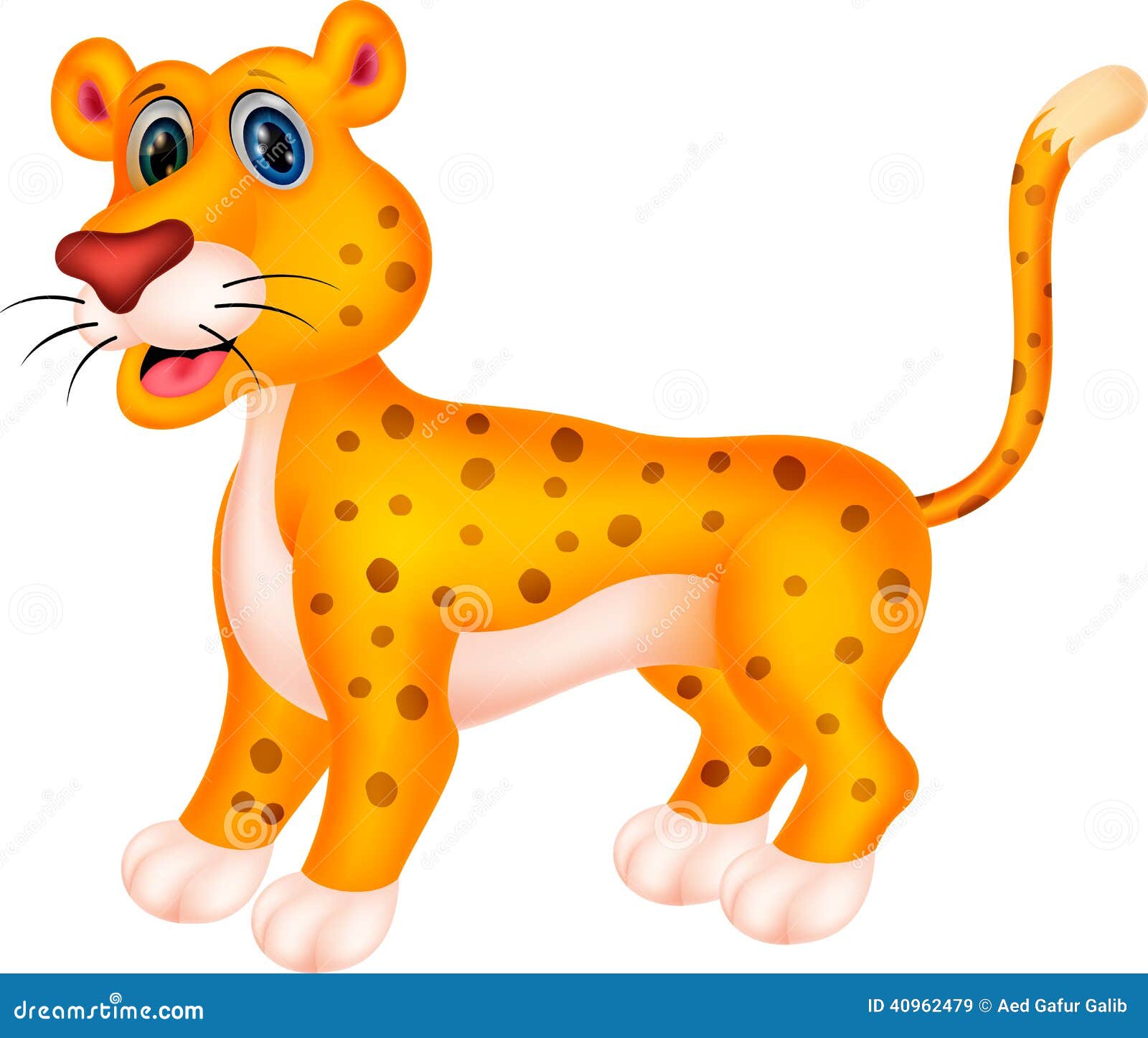 Desenhos animados da chita ilustração do vetor. Ilustração de fofofo ...