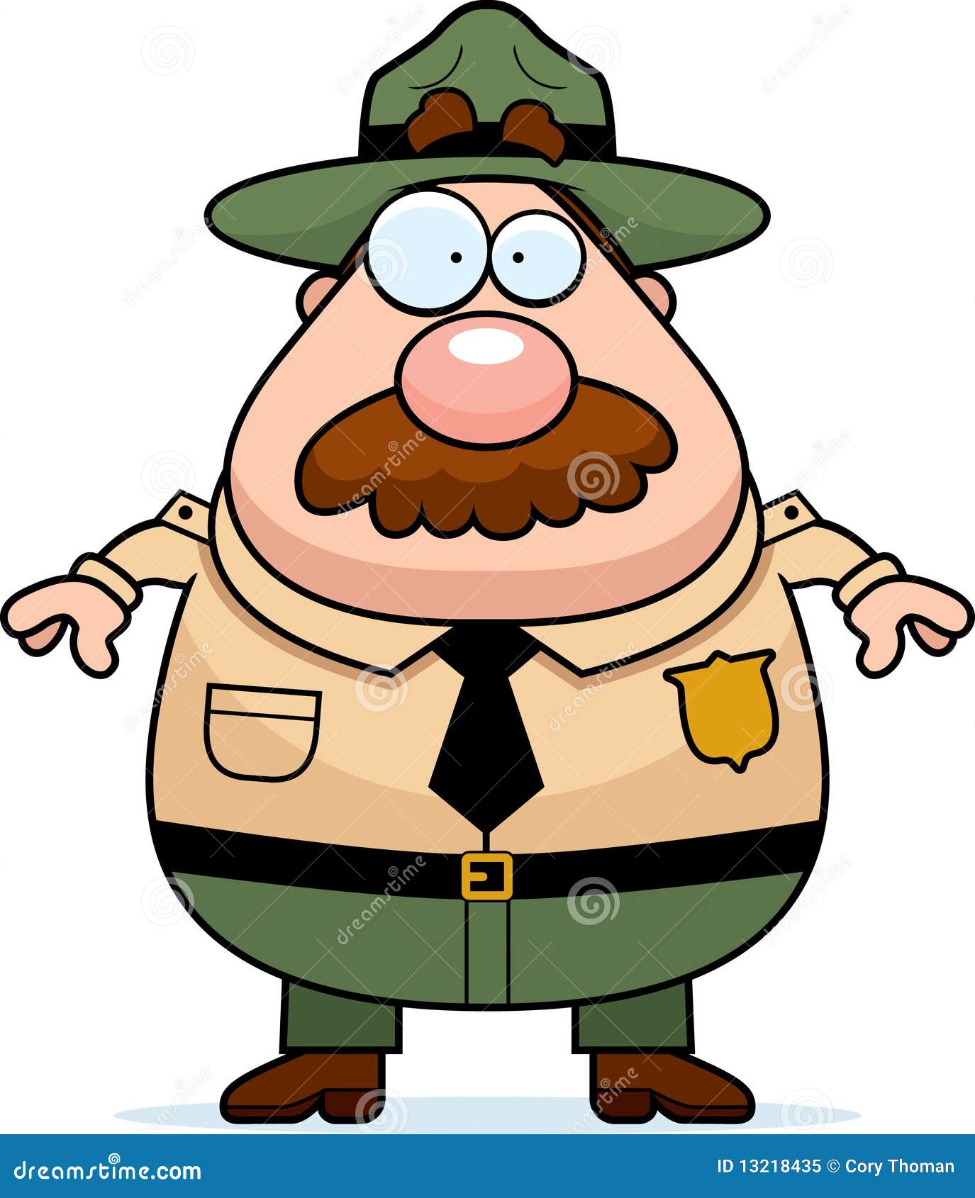 Desenhos Animados Da Guarda Florestal Do Parque Ilustração do Vetor ...