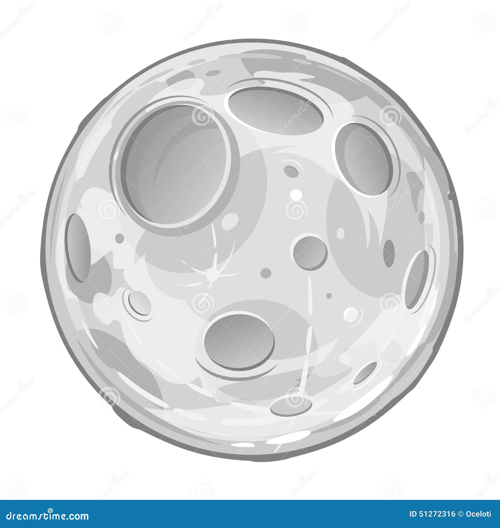 Desenhos Animados Da Lua Cheia Ilustração do Vetor - Ilustração de ...