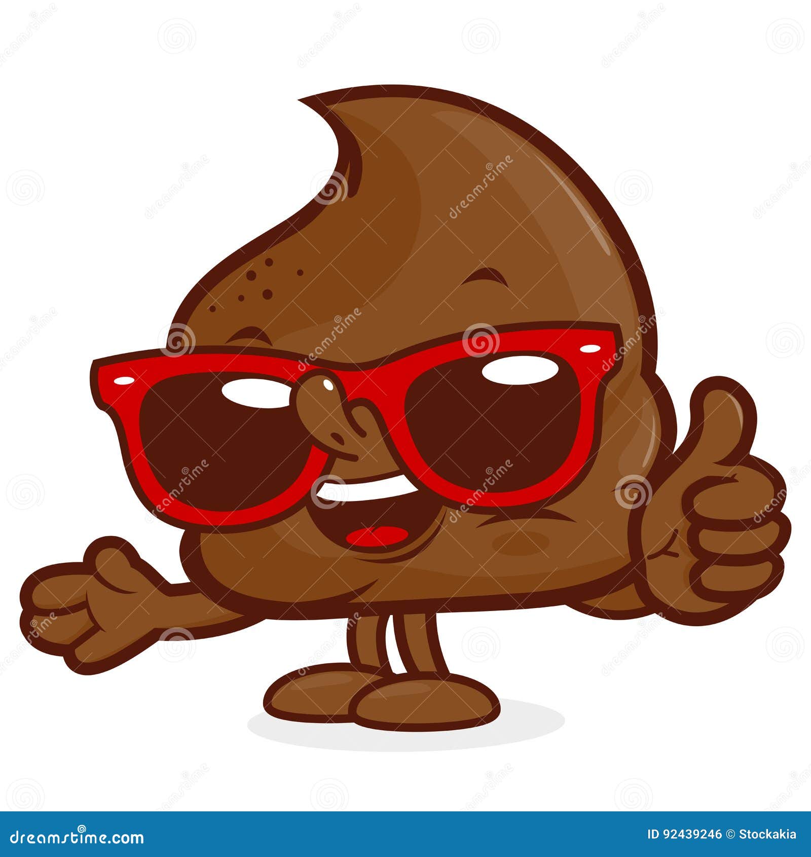 Desenhos Animados Da Merda Com óculos De Sol Ilustração do Vetor ...