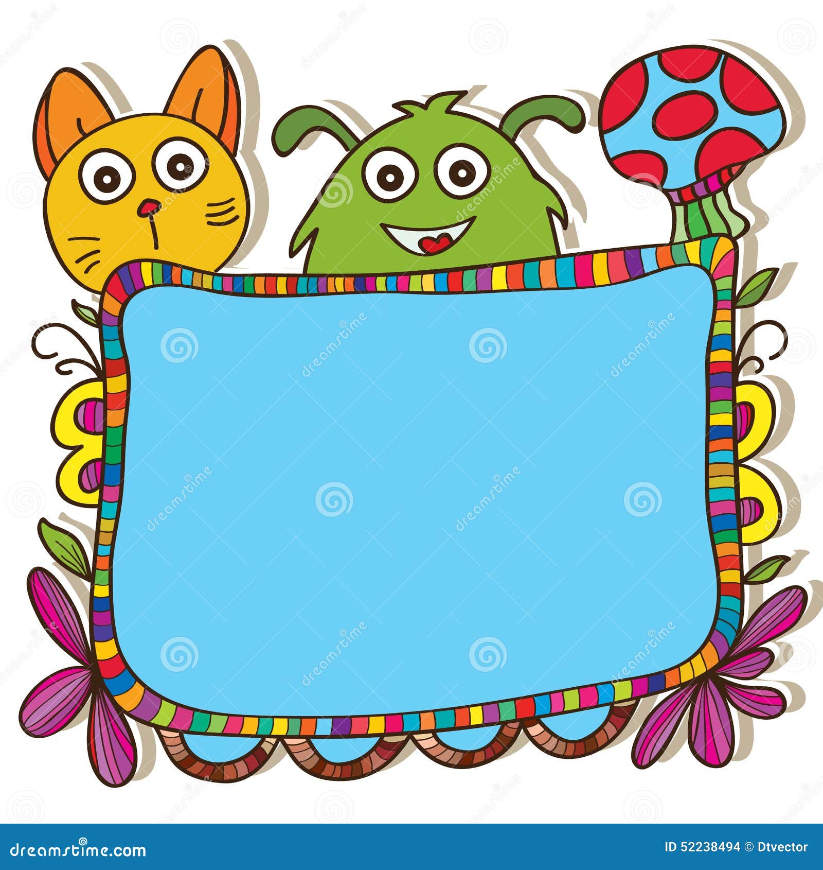 Desenhos Animados Da Placa Coloridos Ilustração do Vetor - Ilustração ...