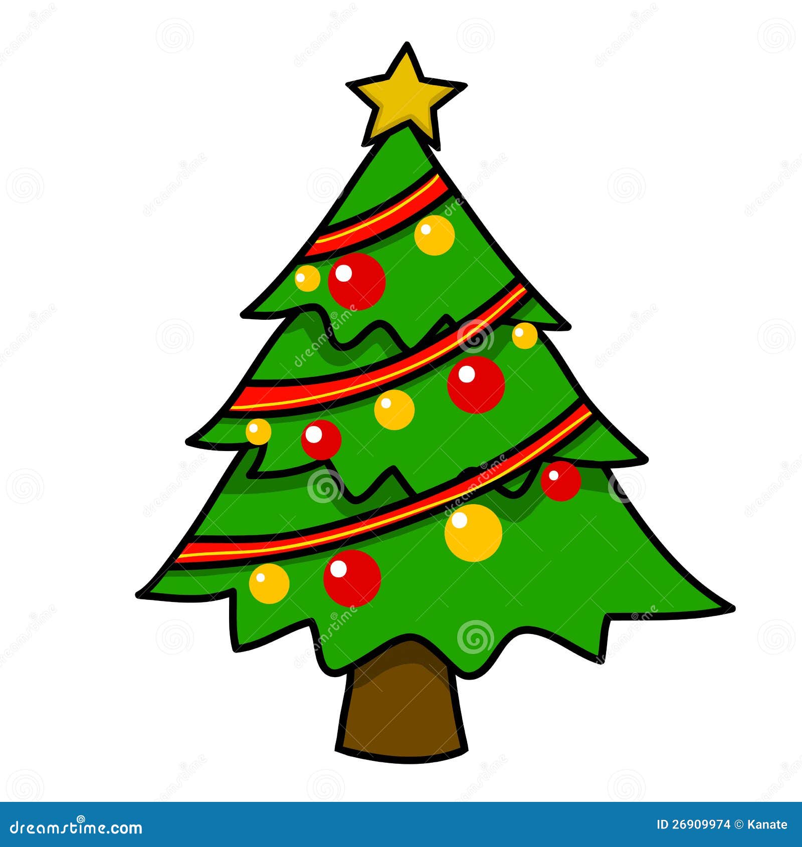 Desenhos Animados Da árvore De Natal. Imagens de Stock - Imagem: 26909974