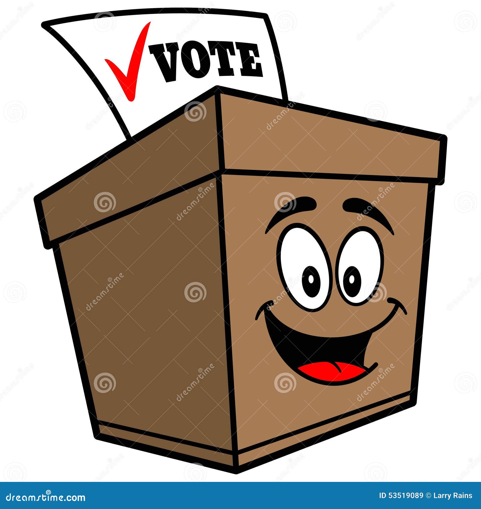 Desenhos Animados Da Urna De Voto Ilustração do Vetor - Imagem: 53519089