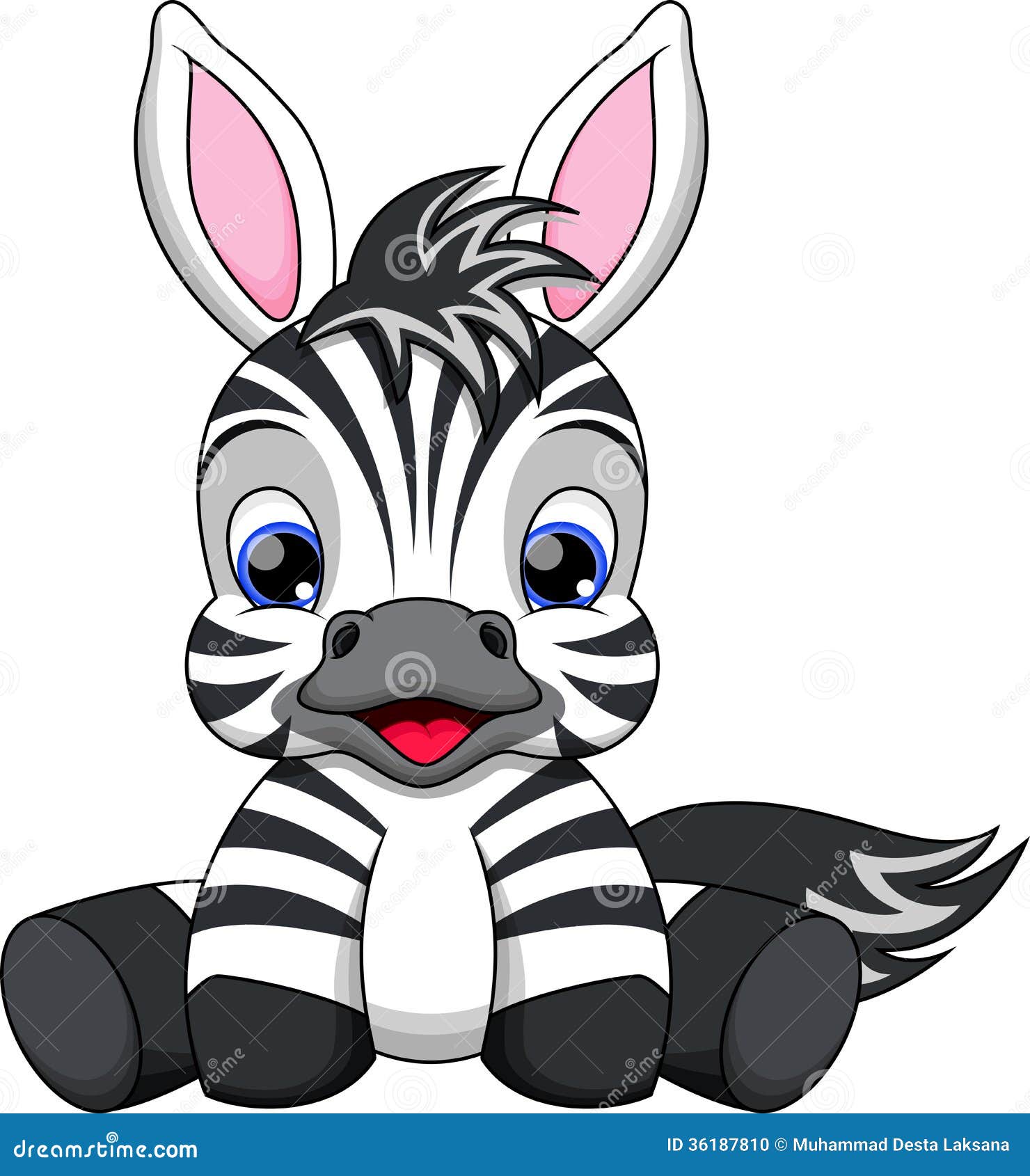 Desenhos Animados Da Zebra Do Bebê Ilustração Stock - Ilustração de ...